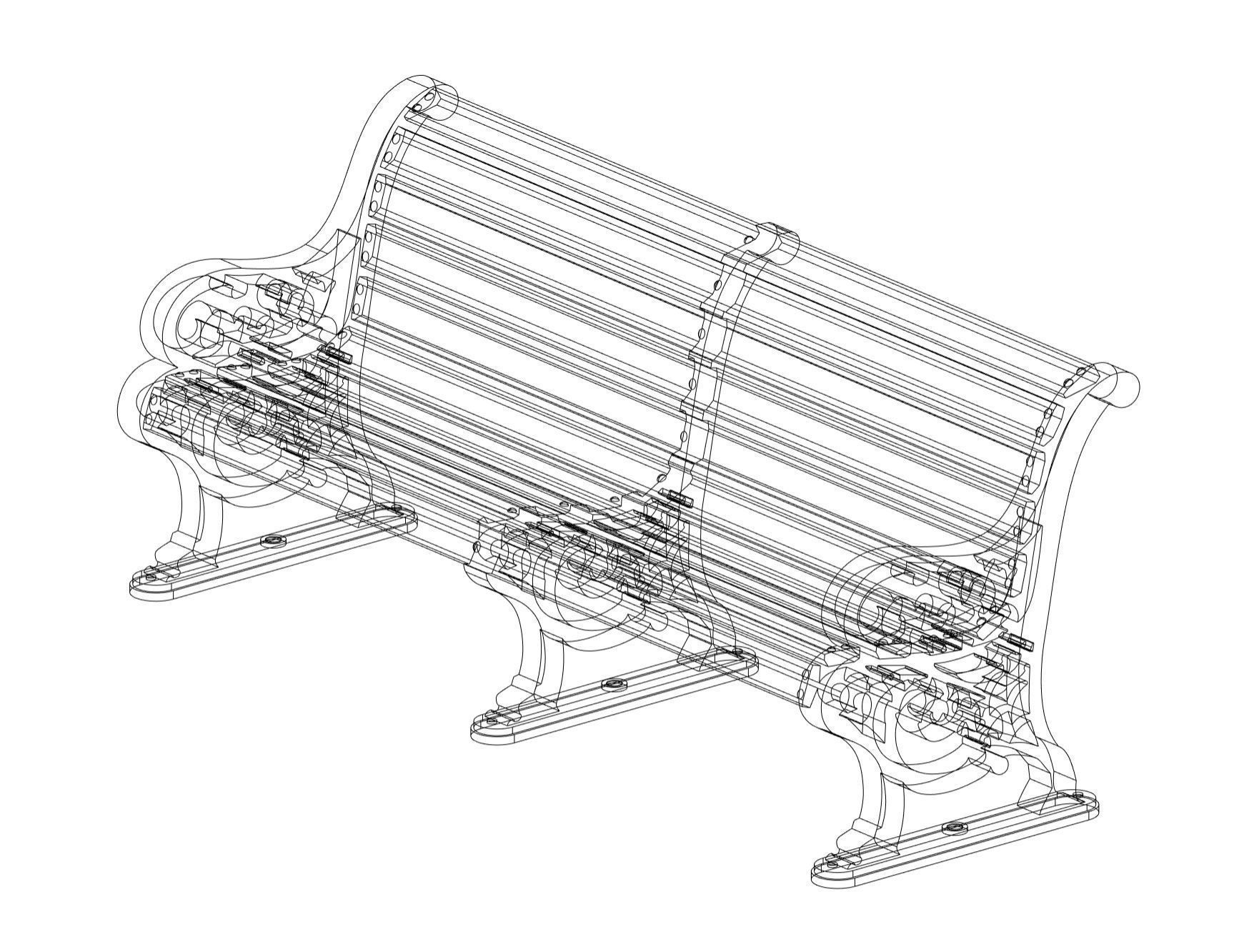 Bench for Titanic 1-200 Scale 3D model 3D printable | CGTrader