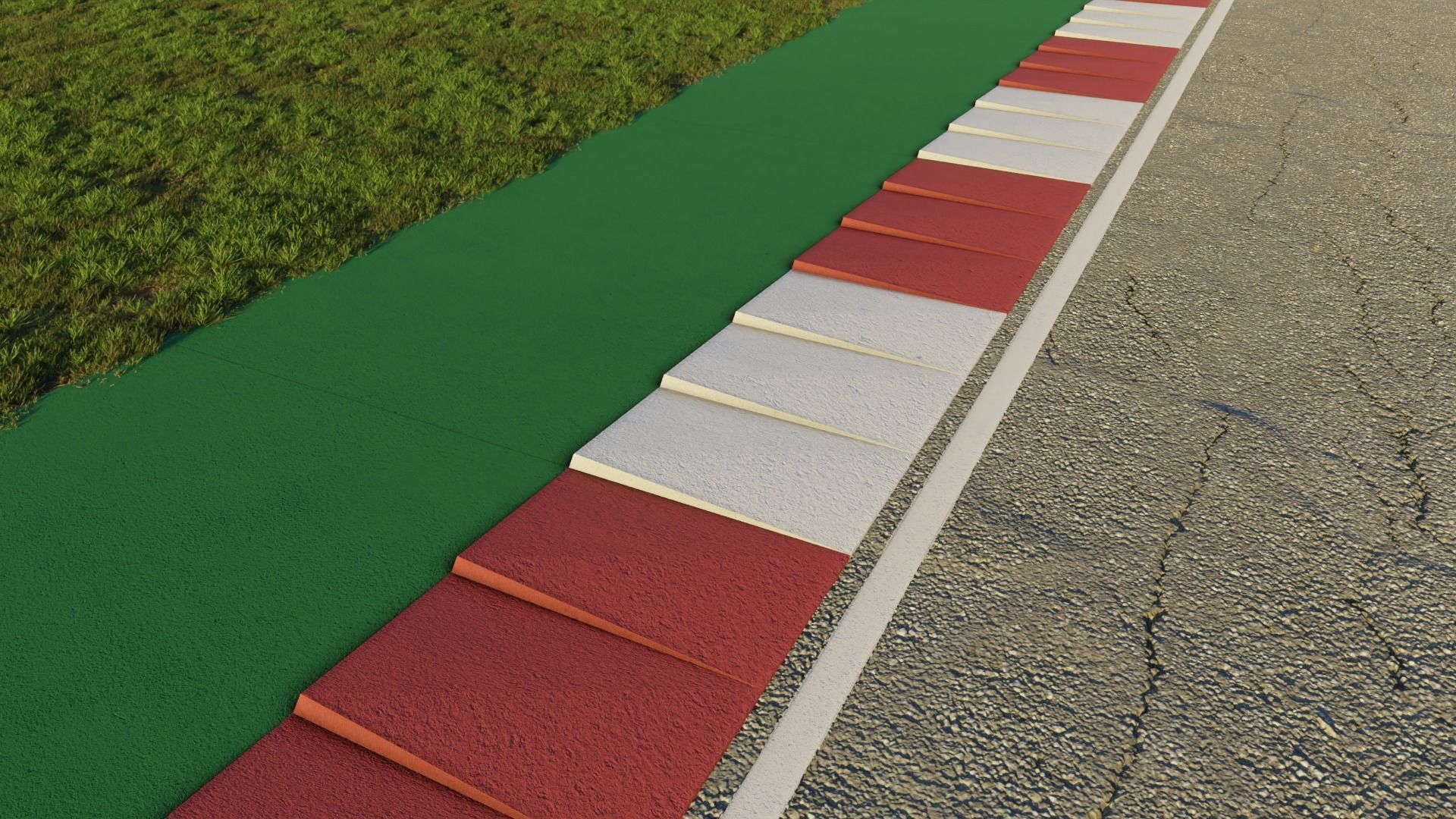 Track Kerb - Array and Curve Modifier - Silverstone Style 3D model ...