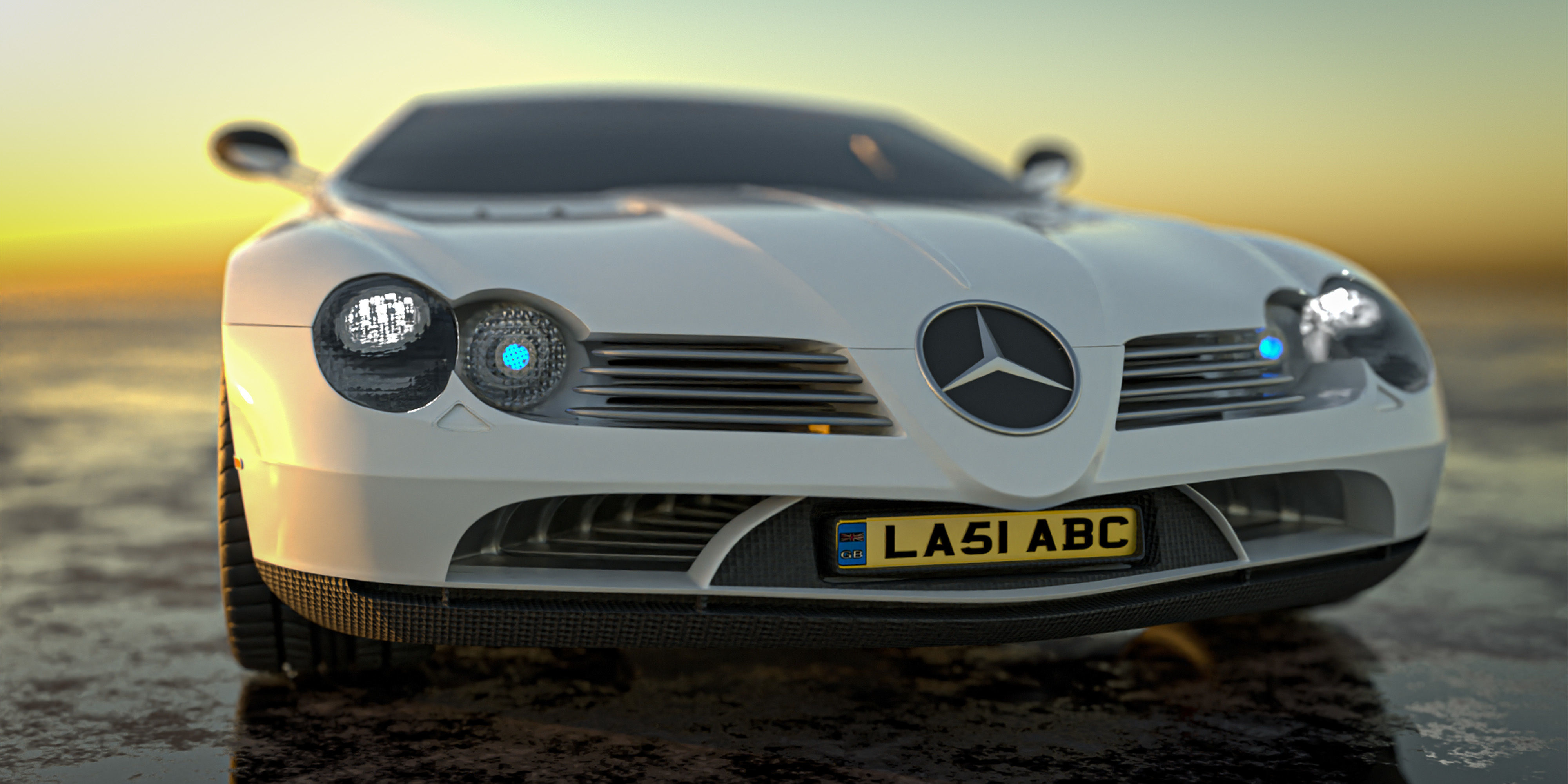 3D model Mercedes Benz SLR With Physics Simulation VR / AR / low-poly ...