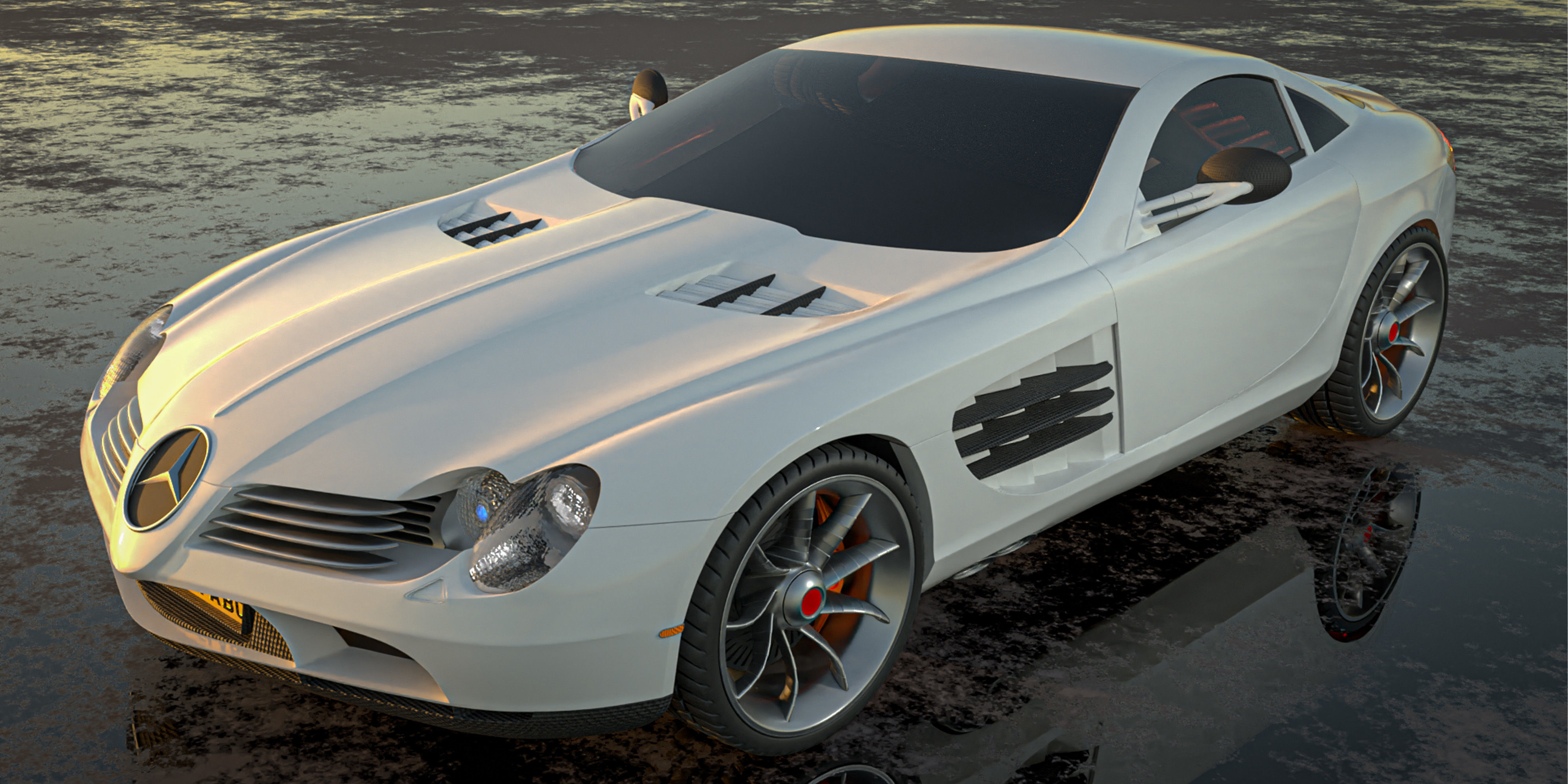 3D model Mercedes Benz SLR With Physics Simulation VR / AR / low-poly ...