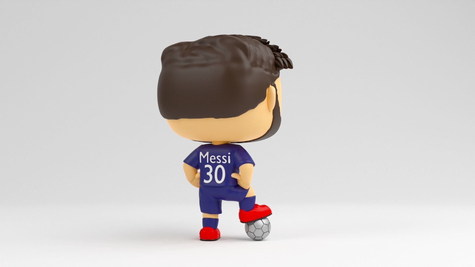 Lionel Messi funko pop Paris Saint Germain 3D model 3D printable | CGTrader