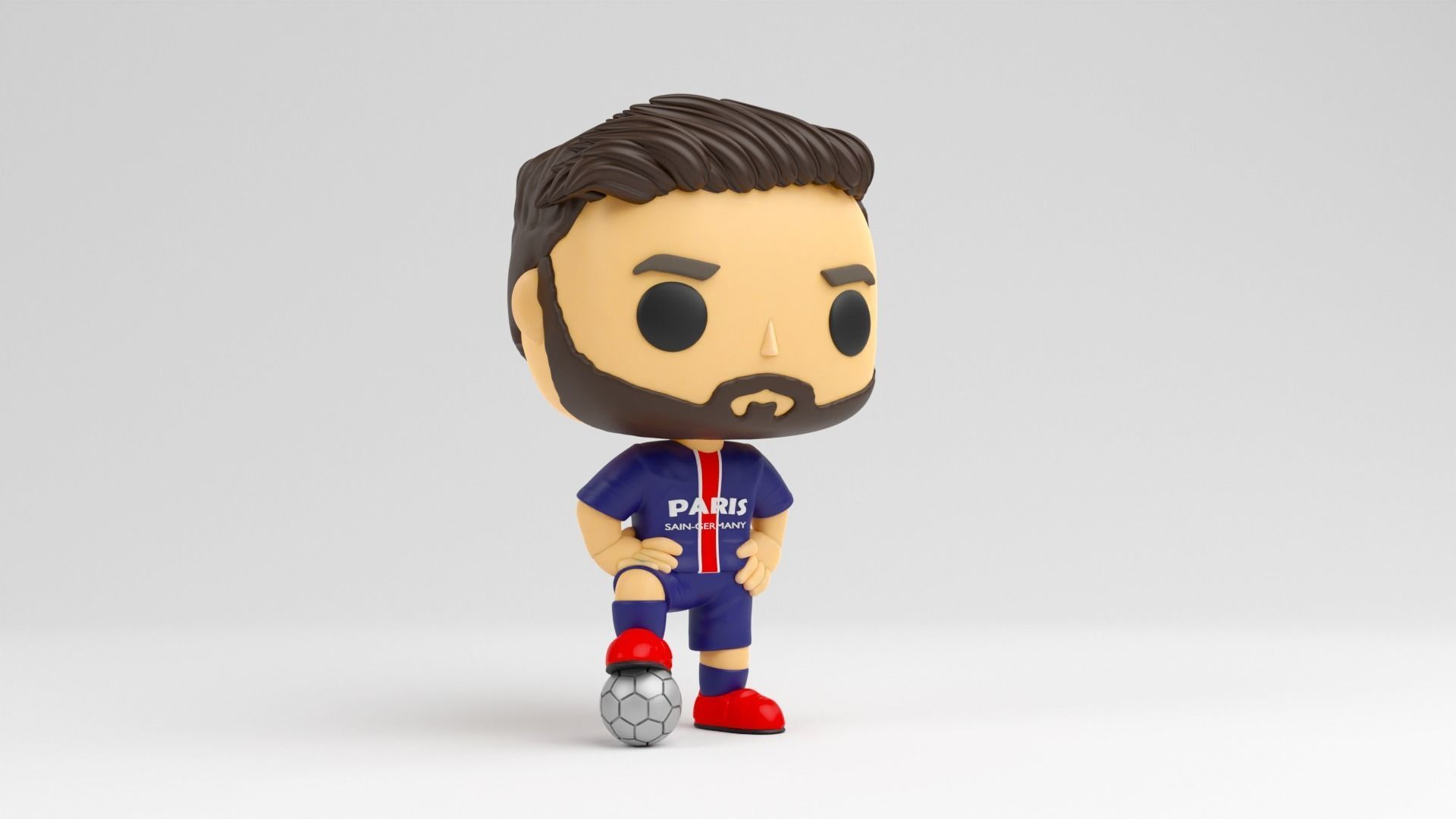Lionel Messi funko pop Paris Saint Germain 3D model 3D printable | CGTrader