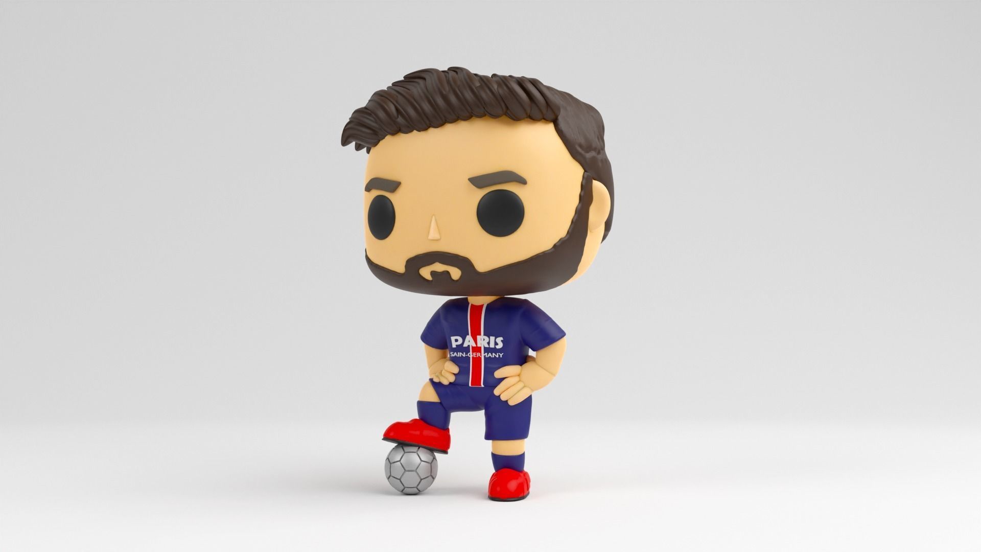 Lionel Messi funko pop Paris Saint Germain 3D model 3D printable | CGTrader