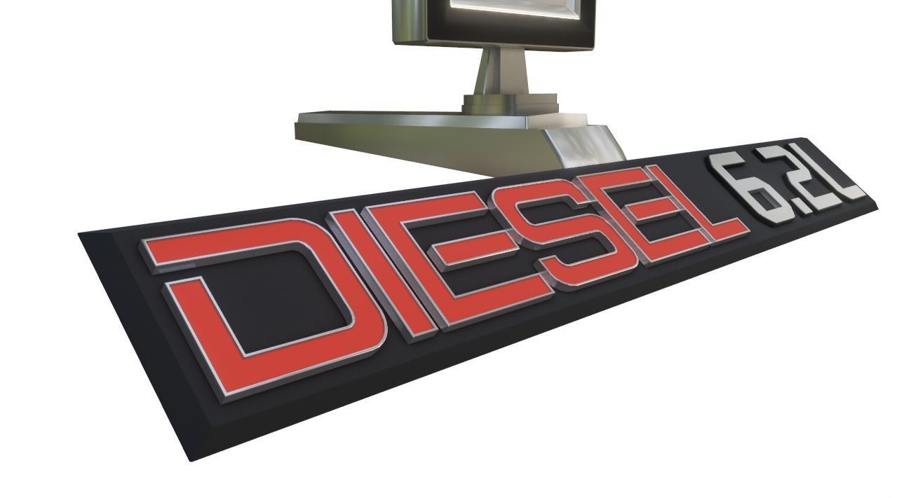 3D model 6 2 Diesel Badges VR / AR / low-poly | CGTrader