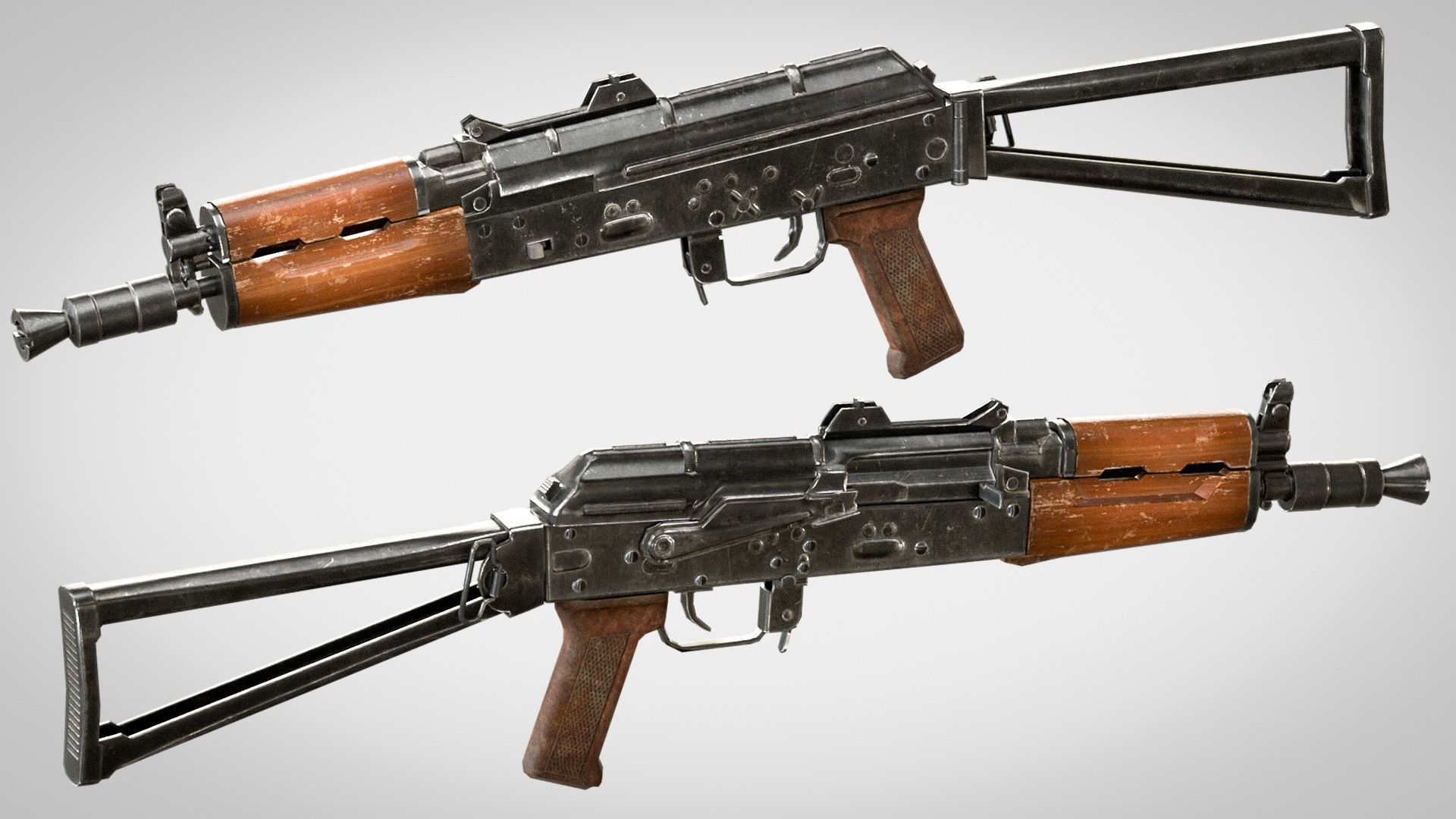 3D model AKs 74u VR / AR / low-poly | CGTrader
