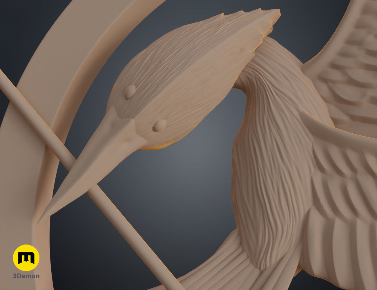 Mockingjay Pin Hunger Games free 3D model 3D printable | CGTrader