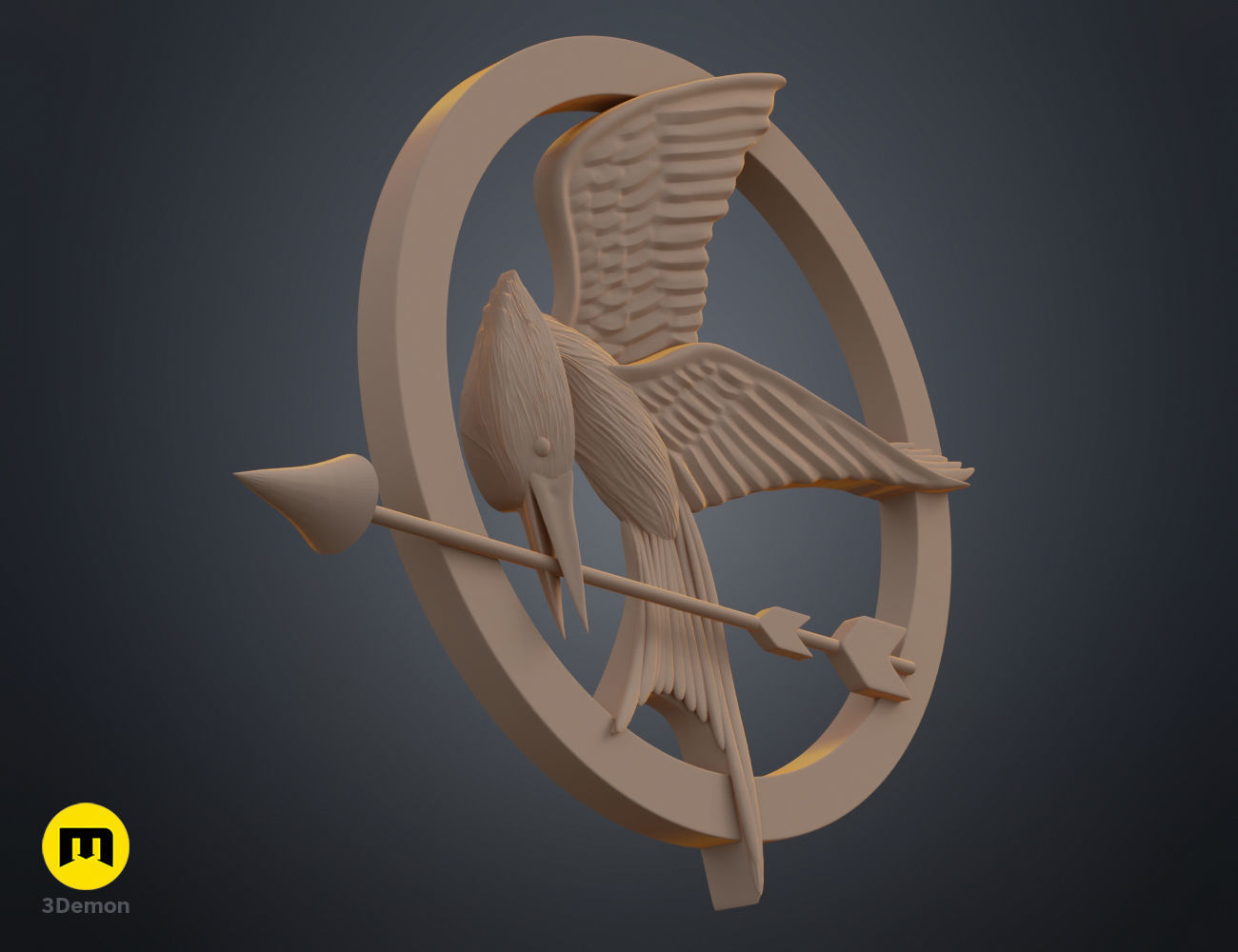 Mockingjay Pin Hunger Games free 3D model 3D printable | CGTrader