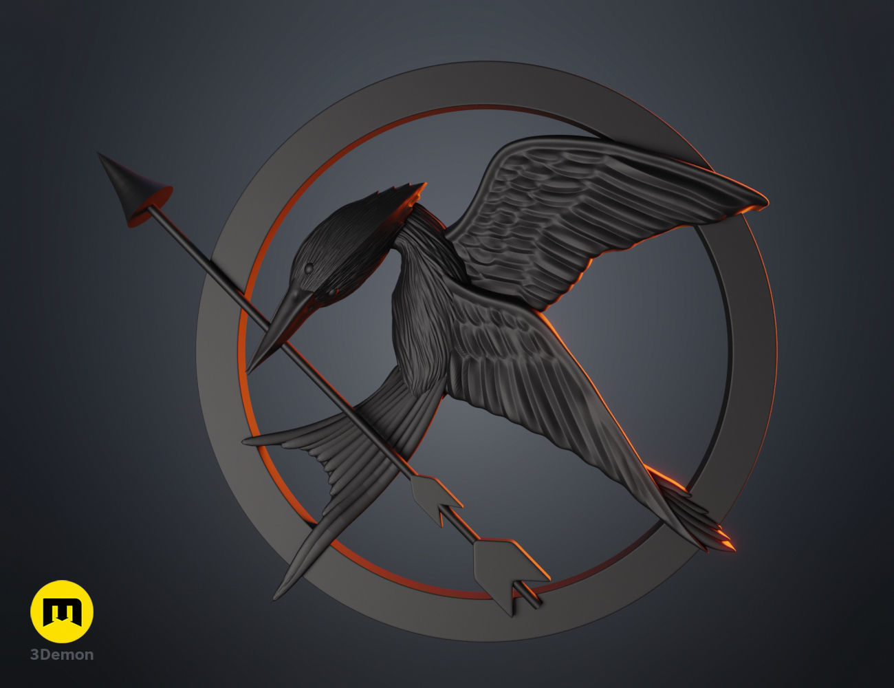 Mockingjay Pin Hunger Games free 3D model 3D printable | CGTrader