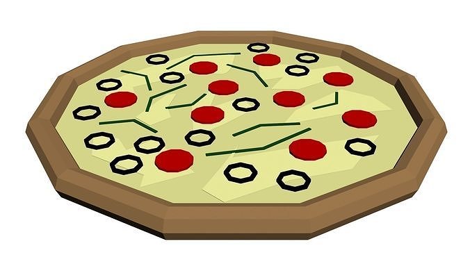3D model Low Poly Game Ready Pizza VR / AR / low-poly | CGTrader