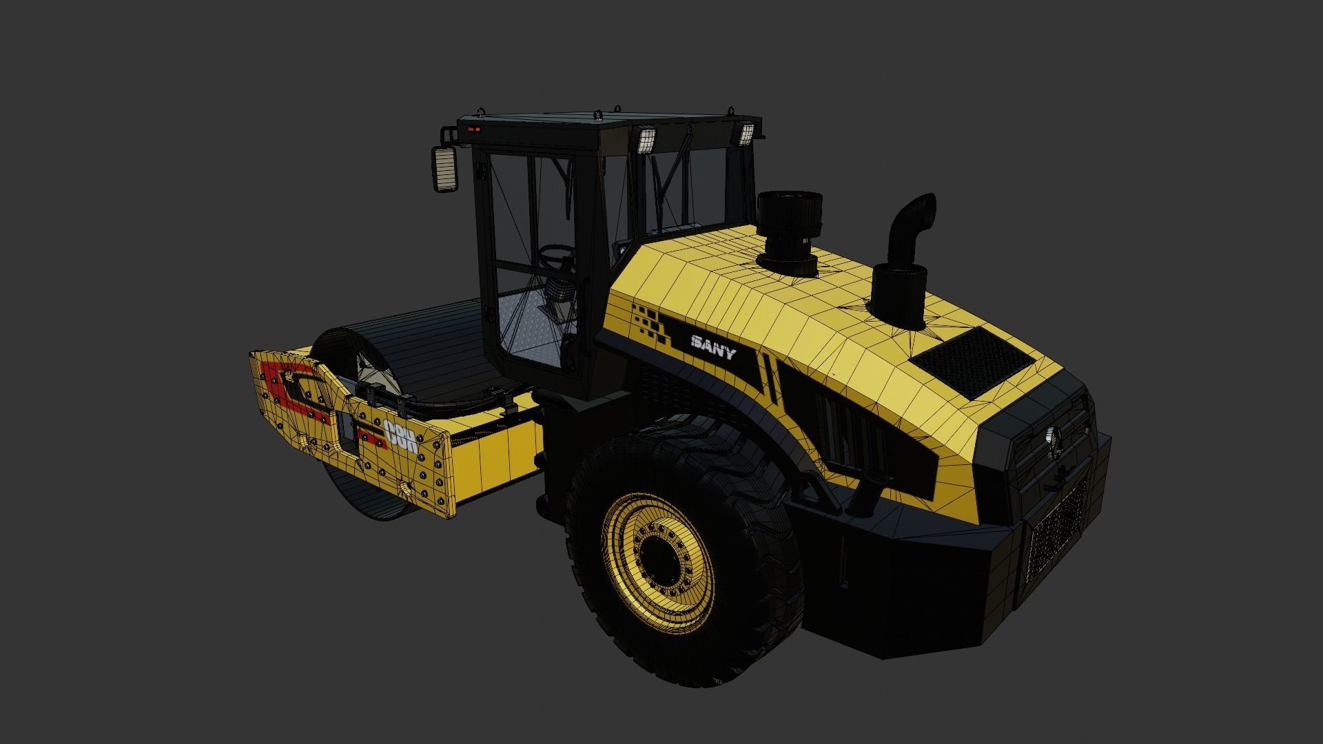 Sany SSR220C-8H Single Drum Roller 3D model | CGTrader