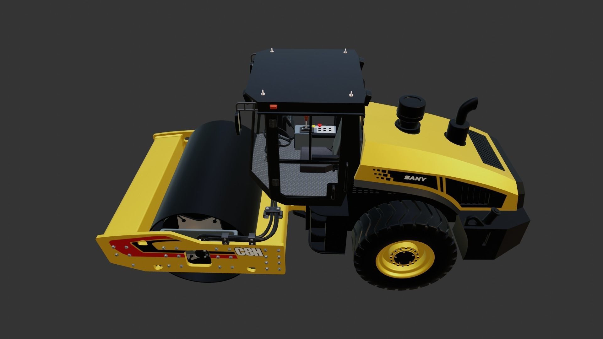 Sany SSR220C-8H Single Drum Roller 3D model | CGTrader