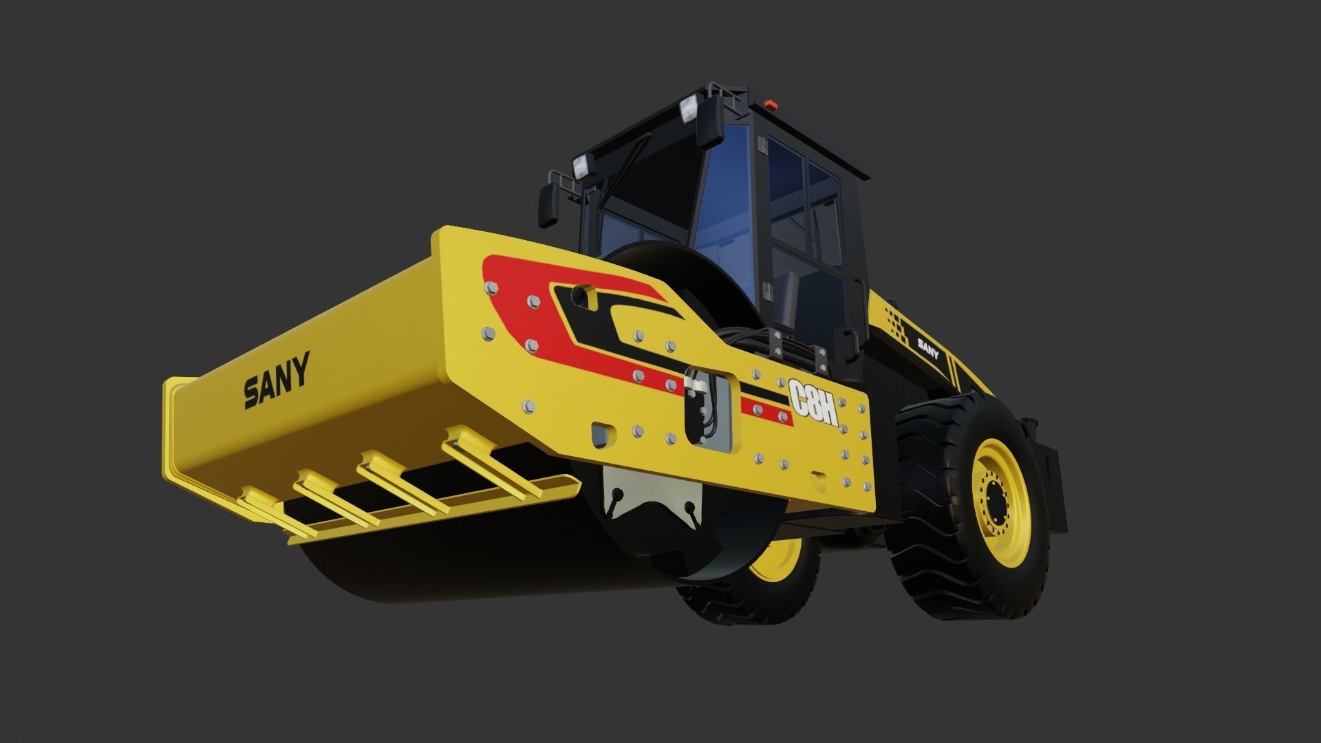 Sany SSR220C-8H Single Drum Roller 3D model | CGTrader