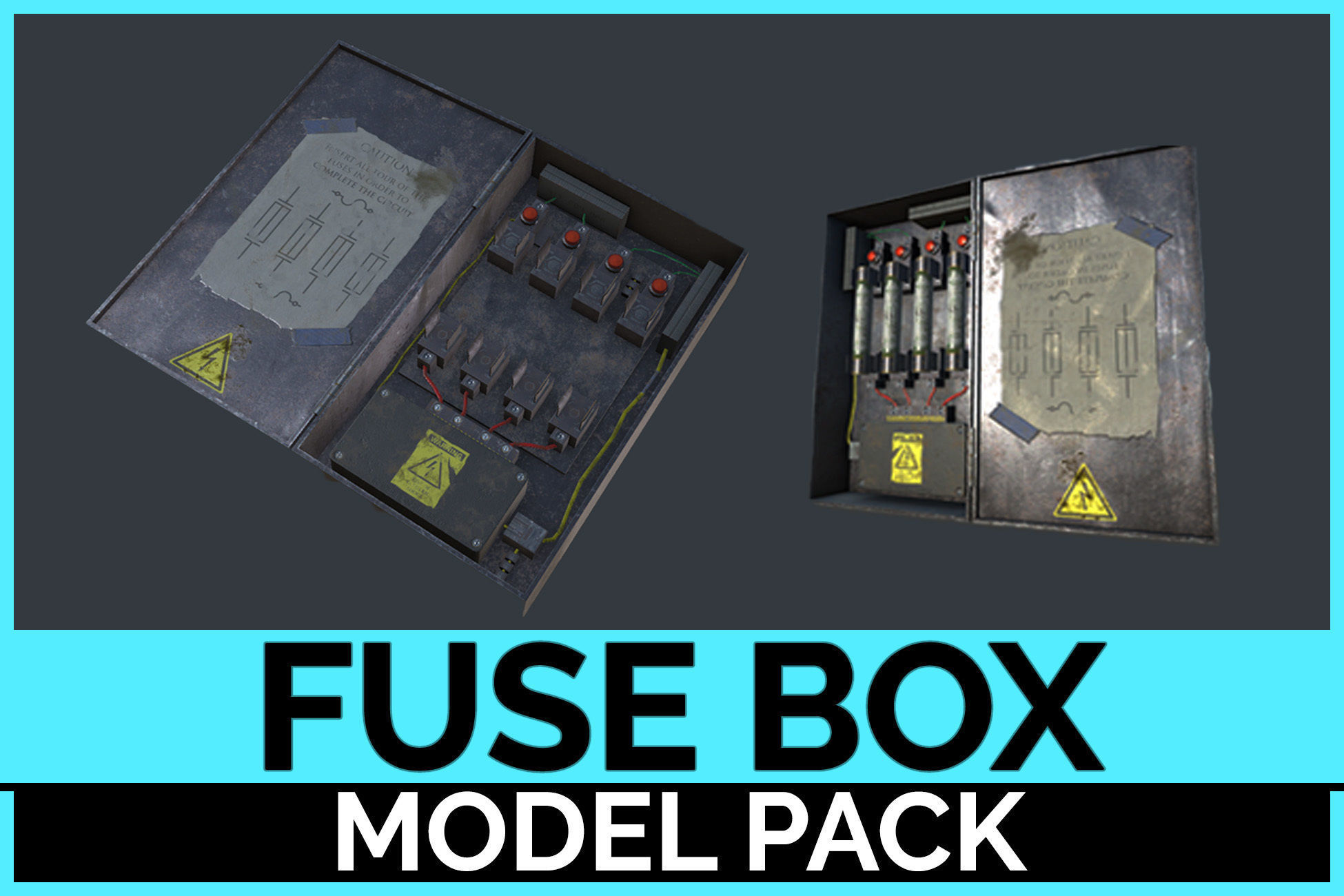 3D model Fuse Box Model Pack VR / AR / low-poly | CGTrader