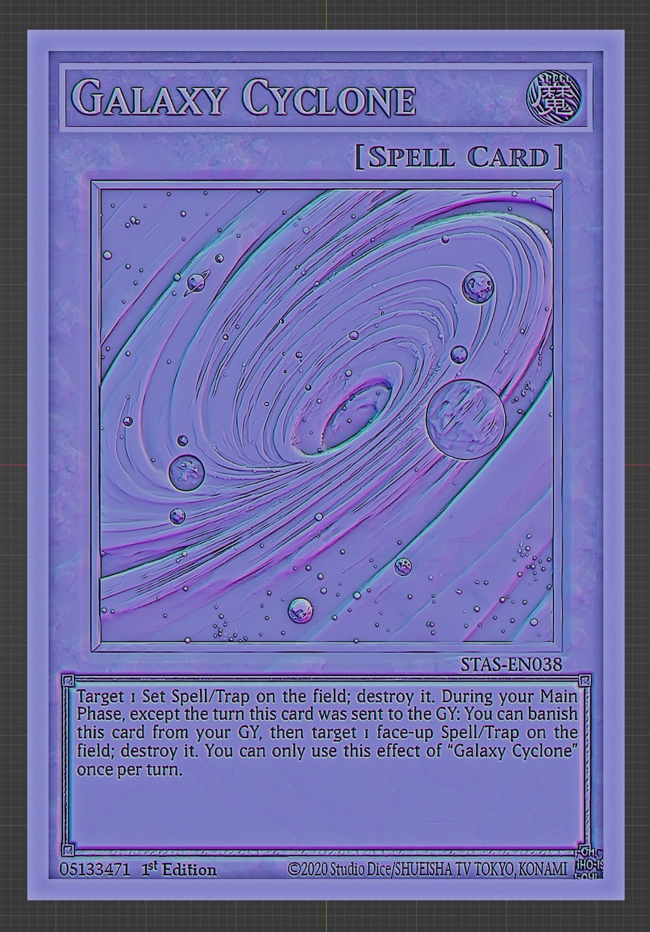 galaxy cyclone - yugioh free 3D model 3D printable | CGTrader