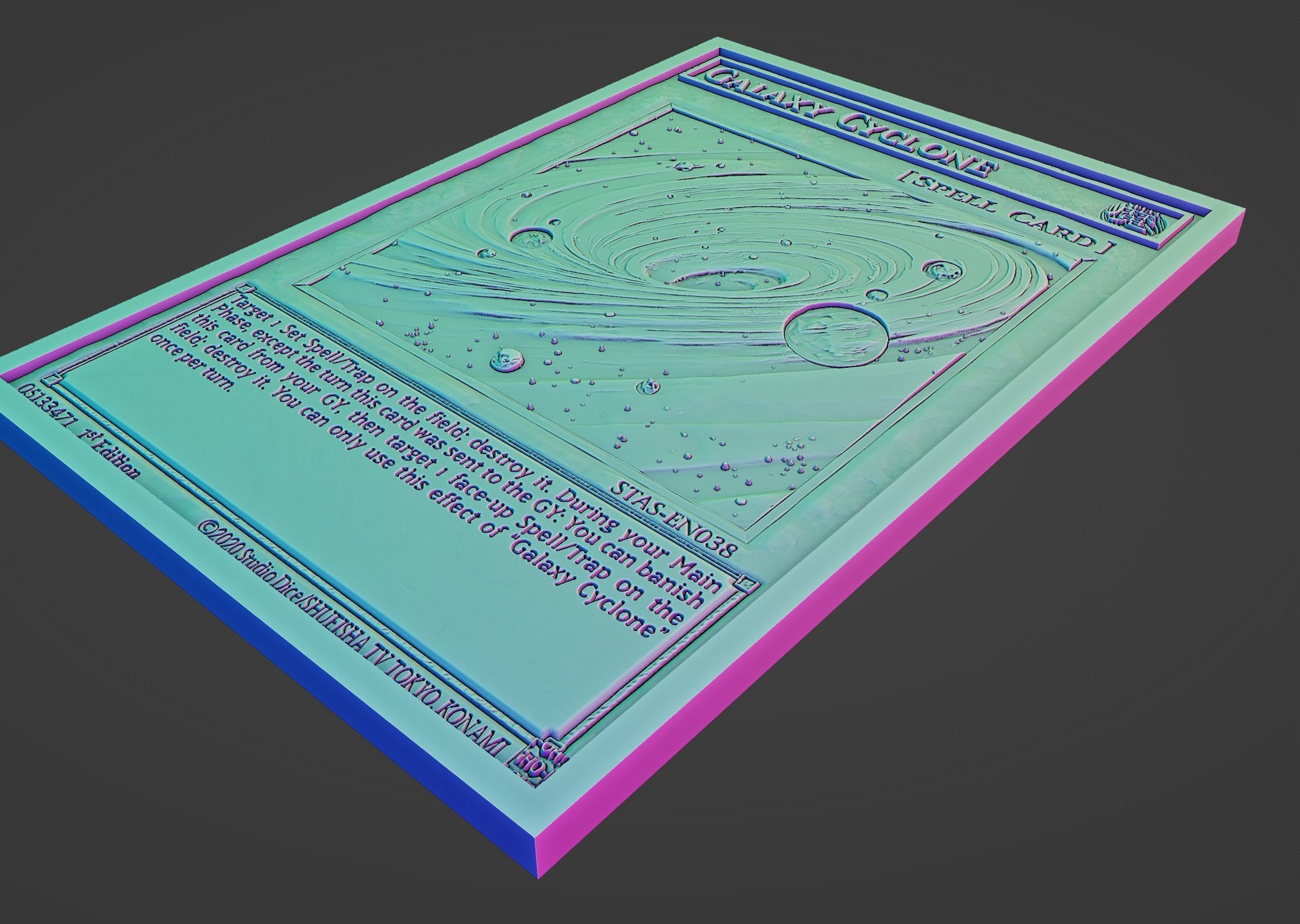 galaxy cyclone - yugioh free 3D model 3D printable | CGTrader