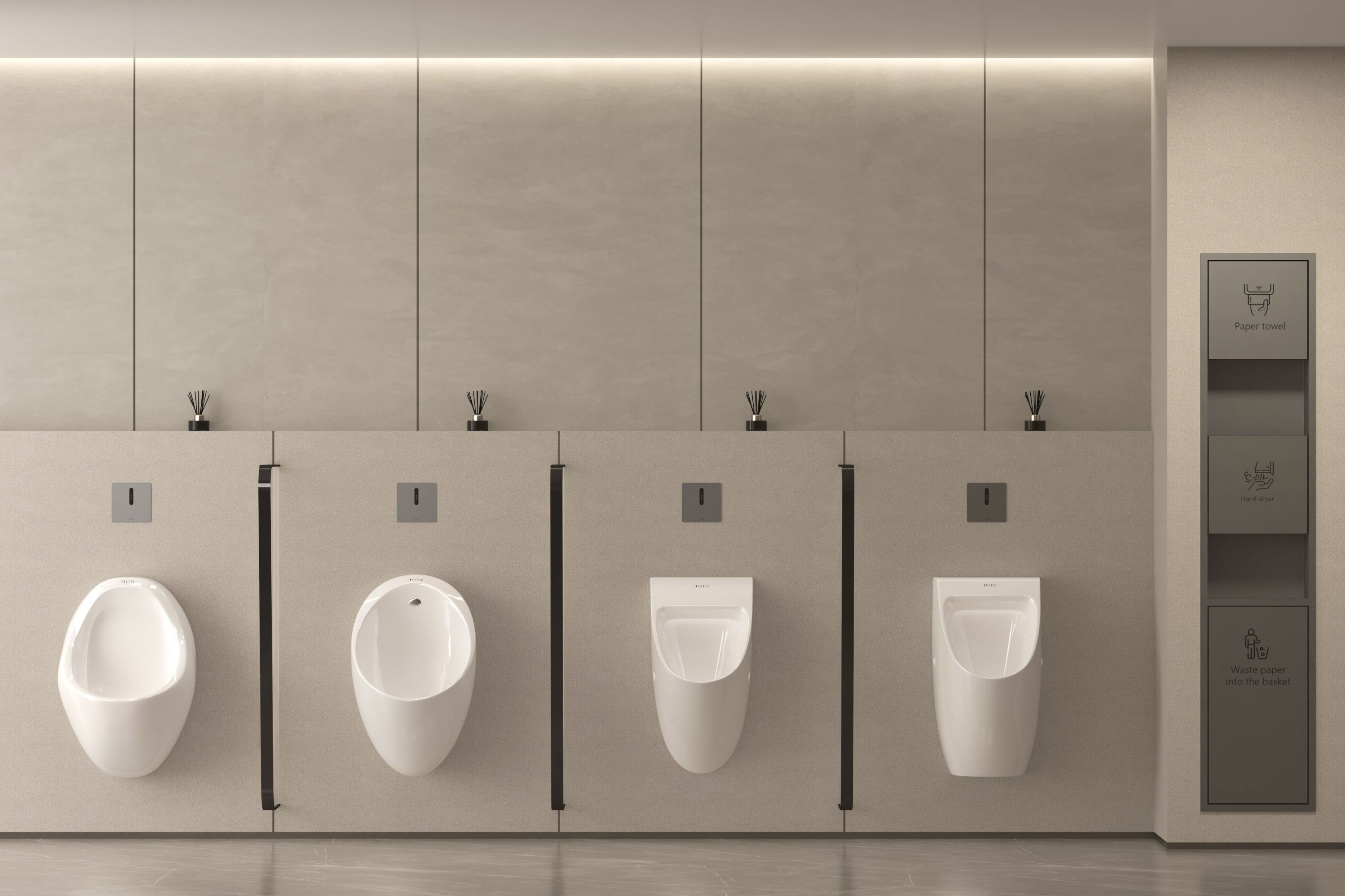 Urinal collection for mens restroom 3D model | CGTrader