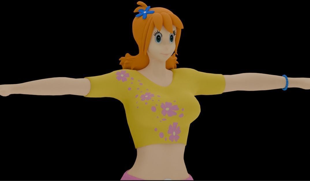 3D model LONG FEET GIRL CARTOON CHARACTER VR / AR / low-poly | CGTrader