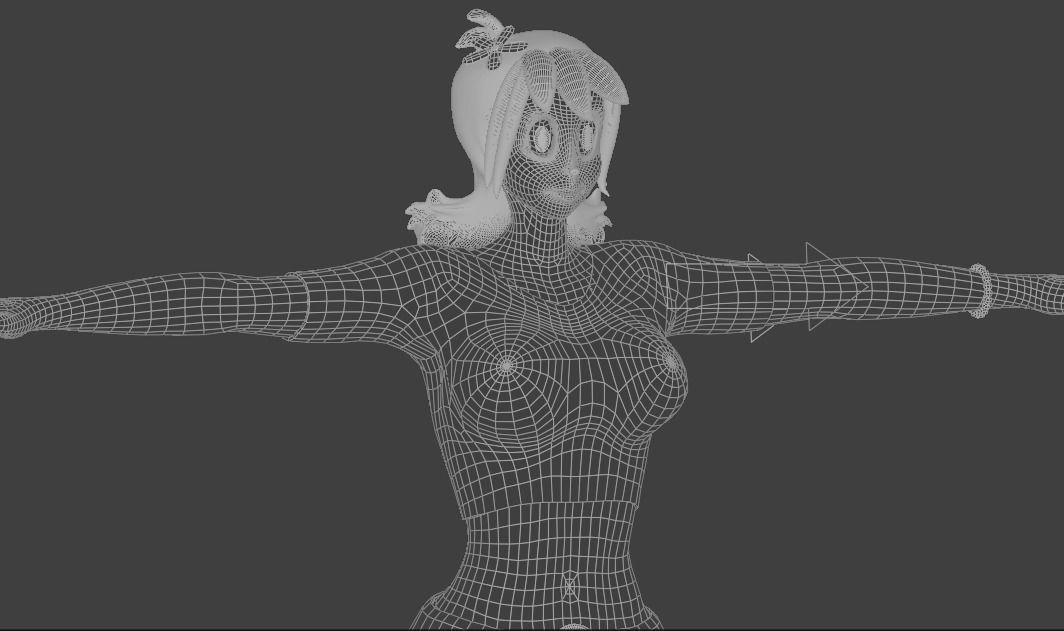 3D model LONG FEET GIRL CARTOON CHARACTER VR / AR / low-poly | CGTrader