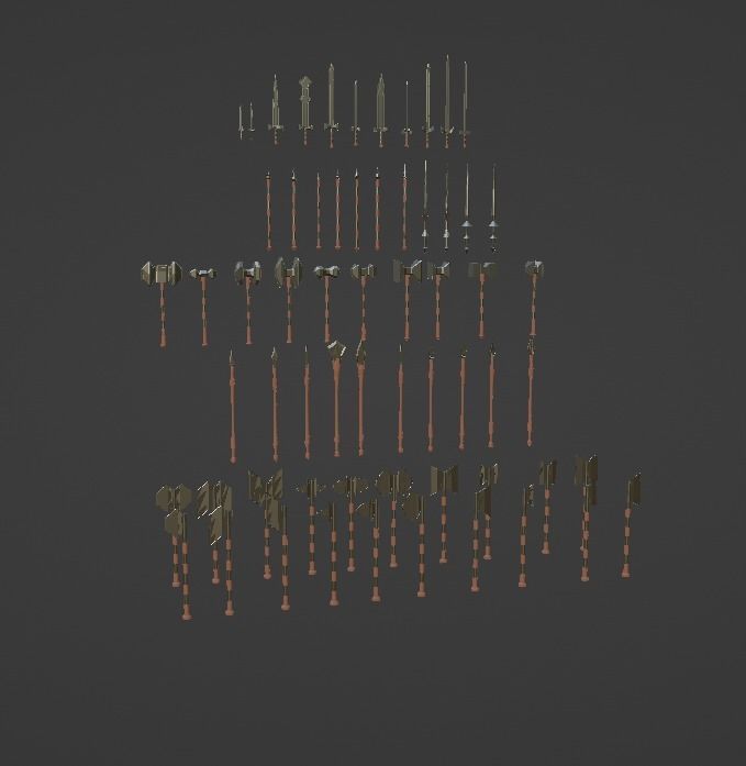 3D model Human Weapons package VR / AR / low-poly | CGTrader