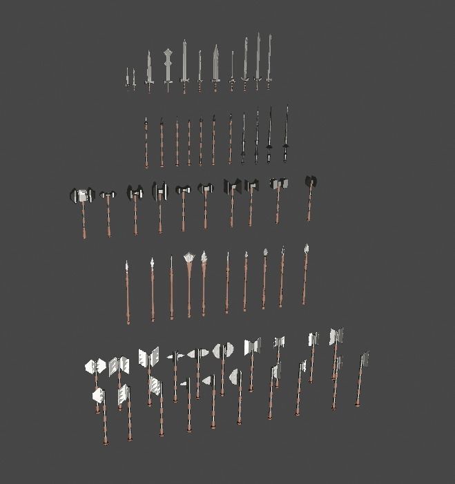 3D model Human Weapons package VR / AR / low-poly | CGTrader