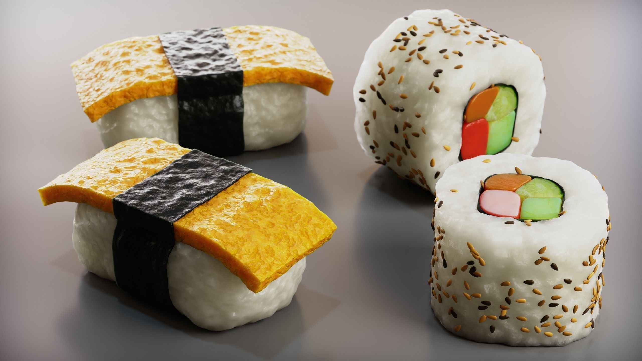 Sushi - Blender 3d Models 3D model | CGTrader