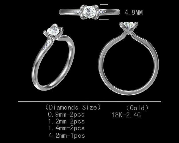 Fancy design diamond engagement ring for women 3D model free 3D model ...