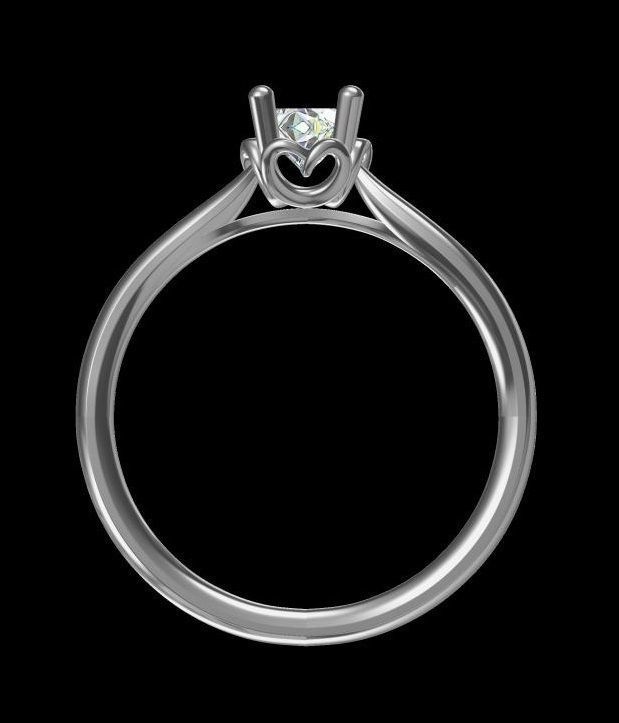 Simple single diamond engagement ring for women 3D model free 3D model ...
