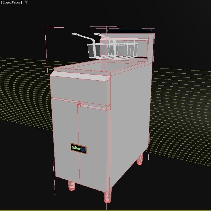 Fryer ASBER - Freidora Industrial 3D model | CGTrader