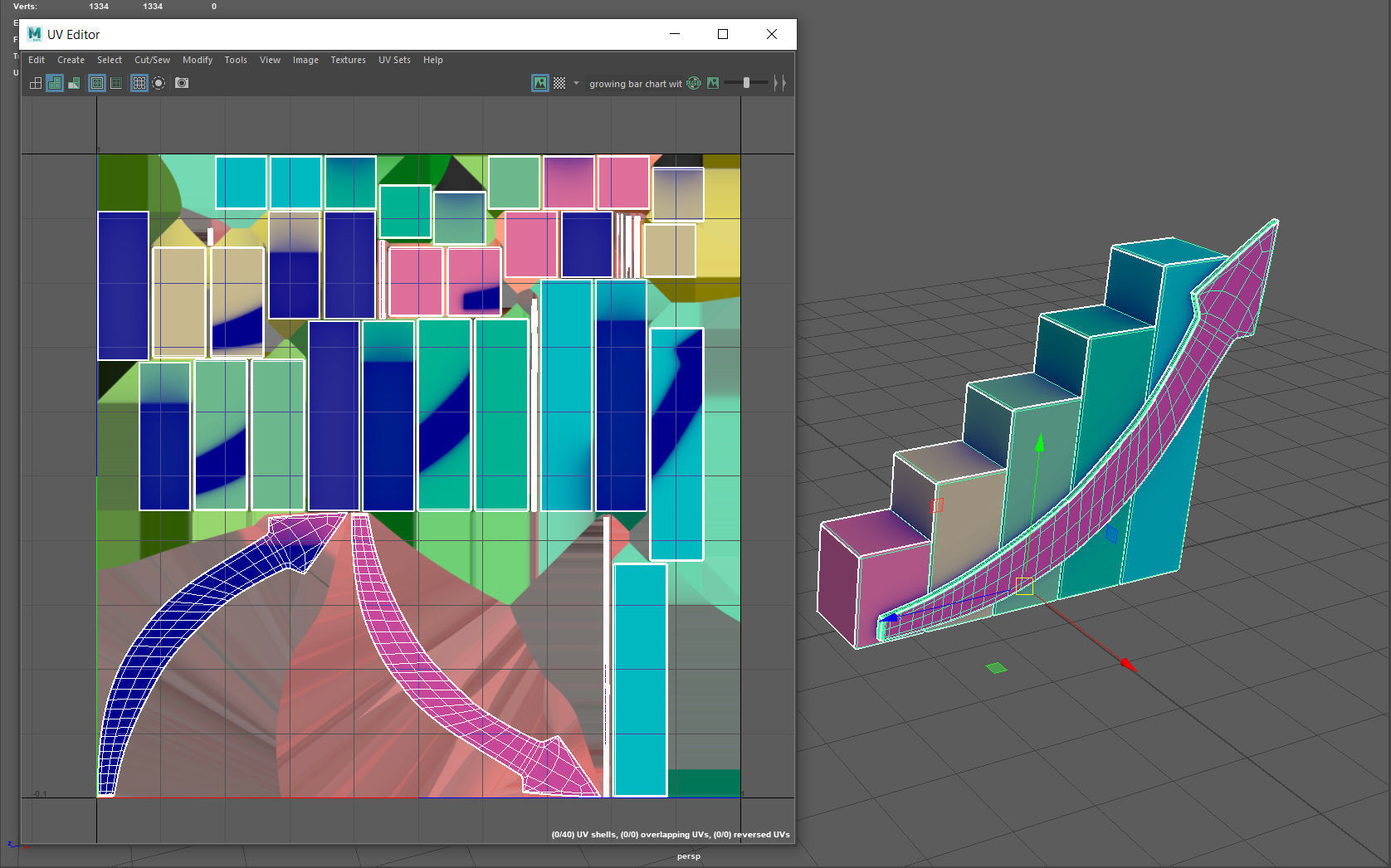 3D model Growing bar chart with arrow VR / AR / low-poly | CGTrader