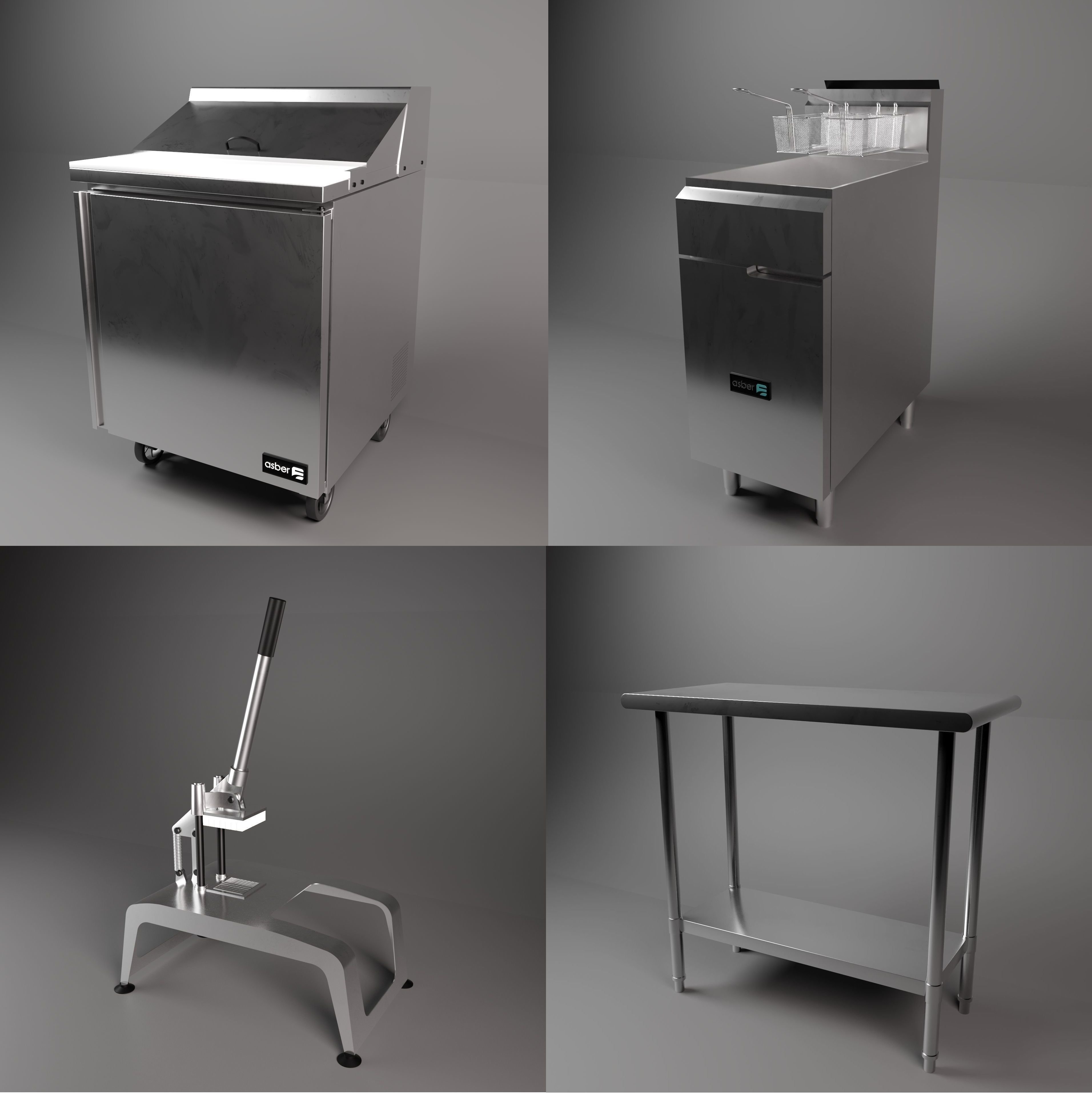 Industrial Kitchen Equipment 3D Model Collection | CGTrader