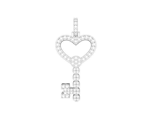 25mm - 1 inch Heart Key Pendant 3D model | CGTrader