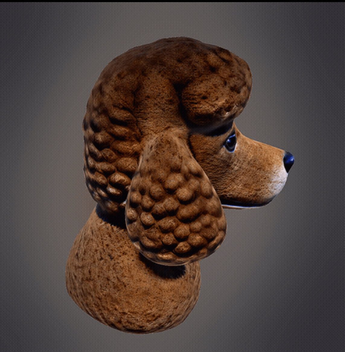 Poodle bust 3D model 3D printable | CGTrader