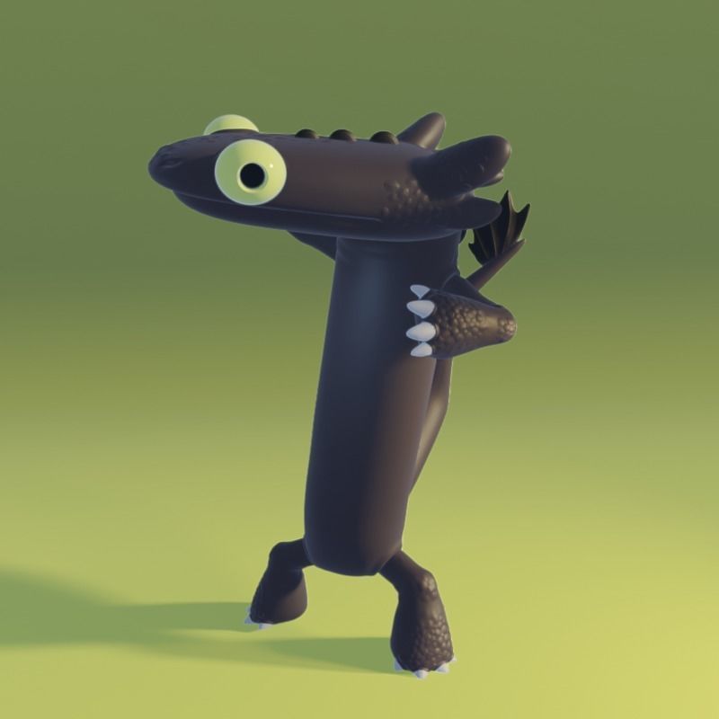 Toothless Dancing Meme 3D model 3D printable | CGTrader