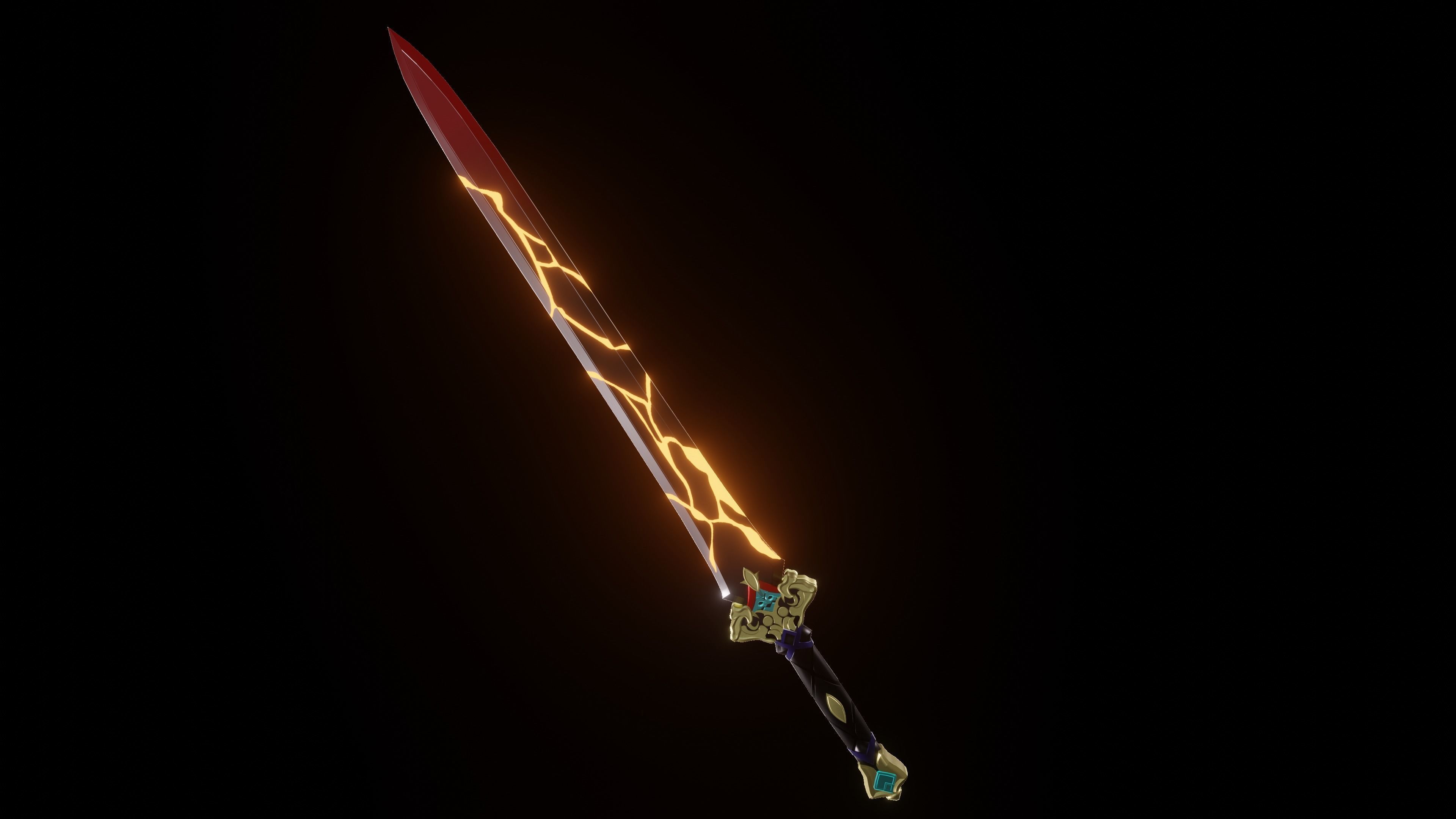 BLADES SWORD FROM HONKAI STAR RAIL 3D model rigged | CGTrader