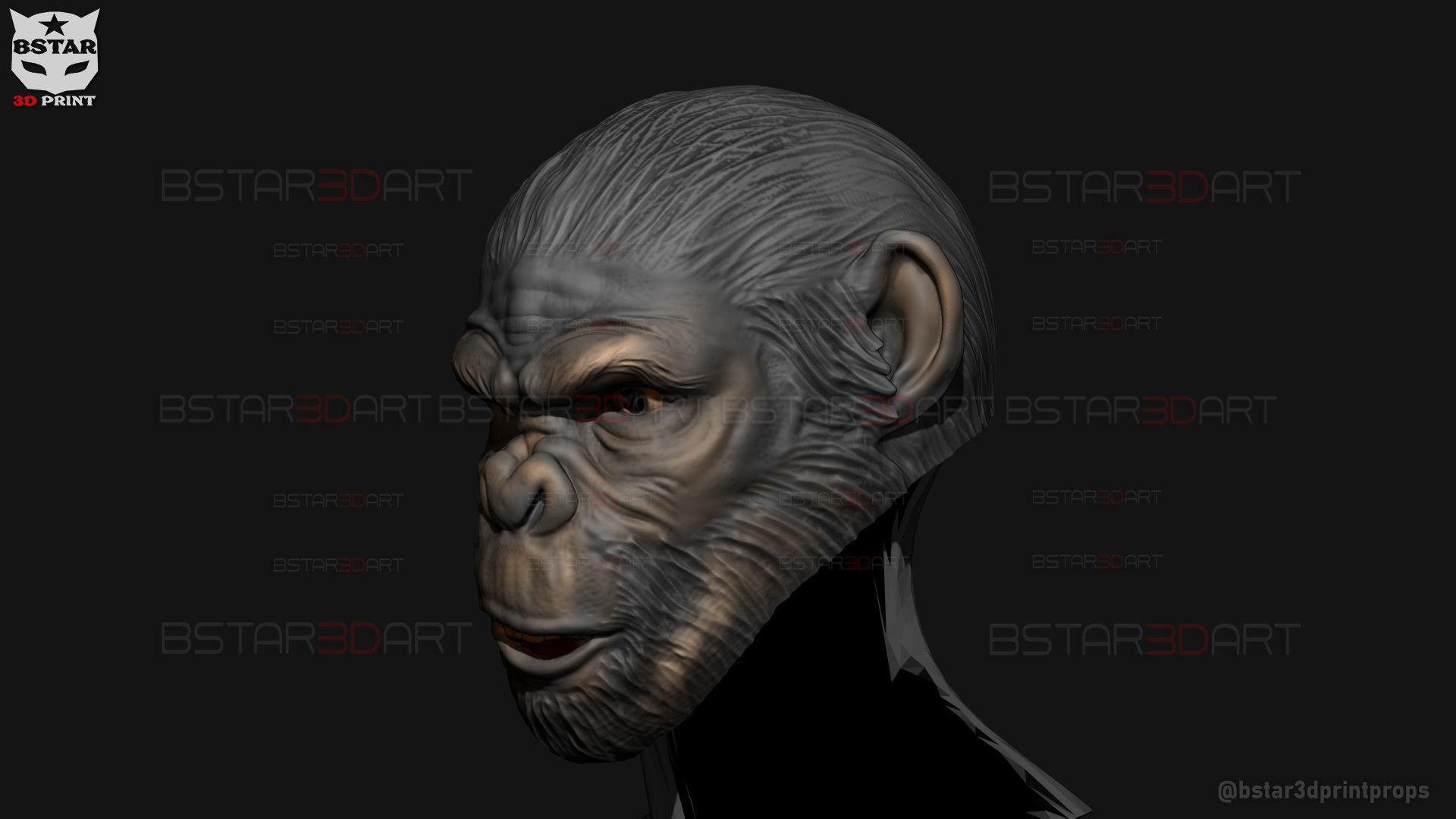 King Monkey Mask - Kingdom of The Planet of The Apes 3D model 3D ...