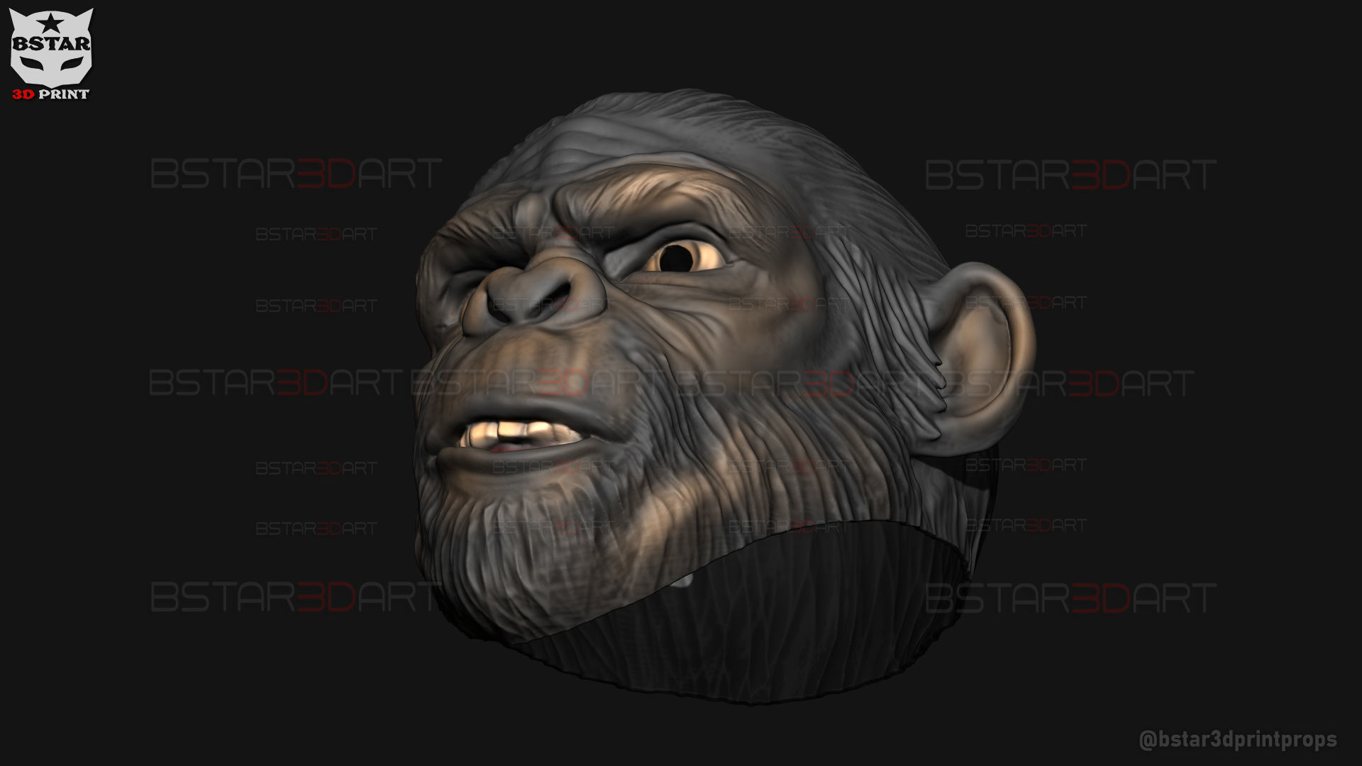 King Monkey Mask - Kingdom of The Planet of The Apes 3D model 3D ...