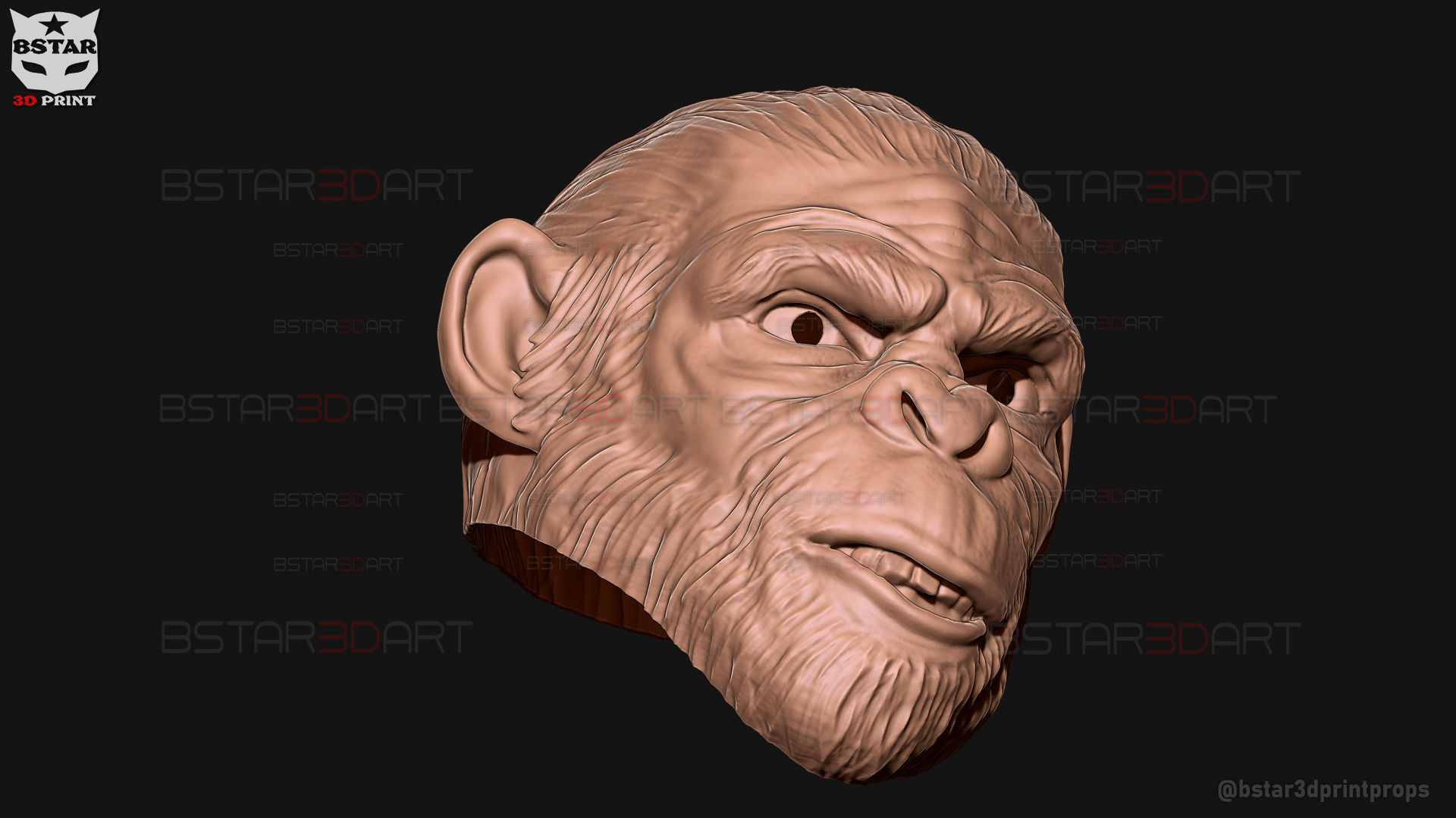 King Monkey Mask - Kingdom of The Planet of The Apes 3D model 3D ...
