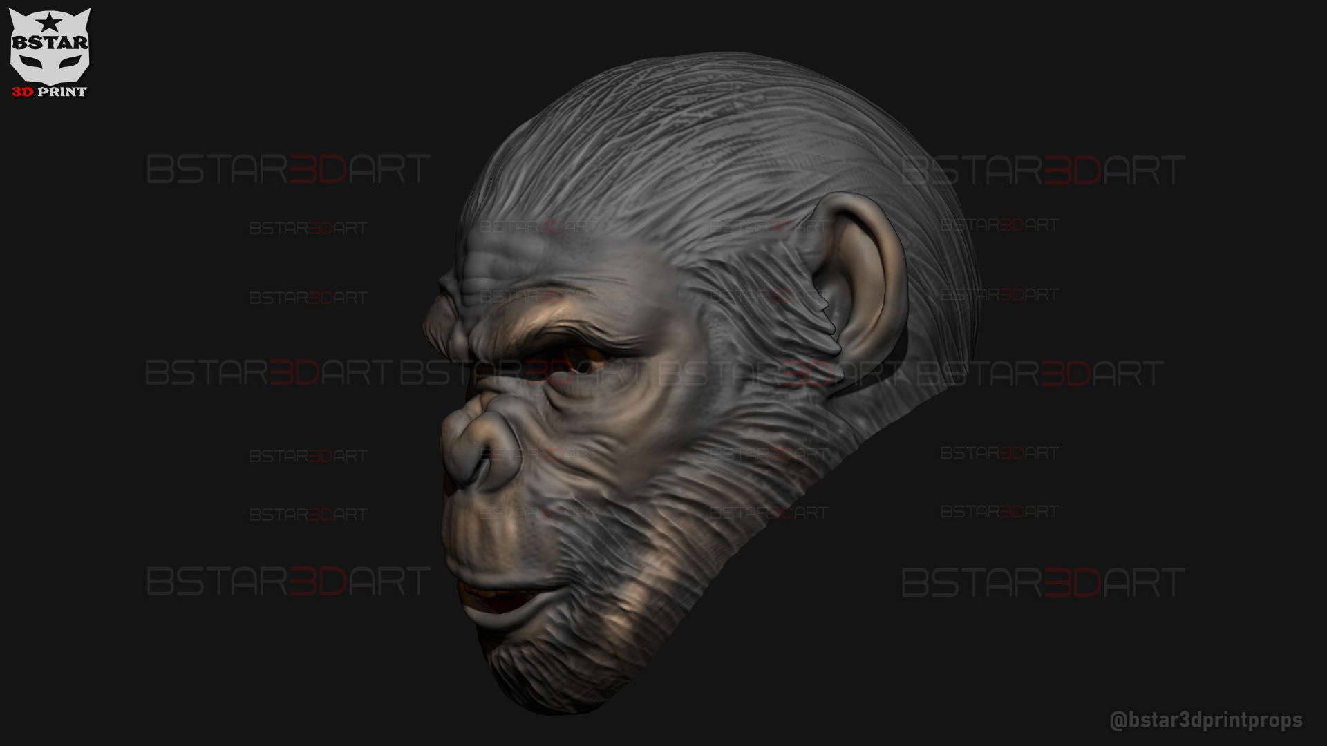 King Monkey Mask - Kingdom of The Planet of The Apes 3D model 3D ...