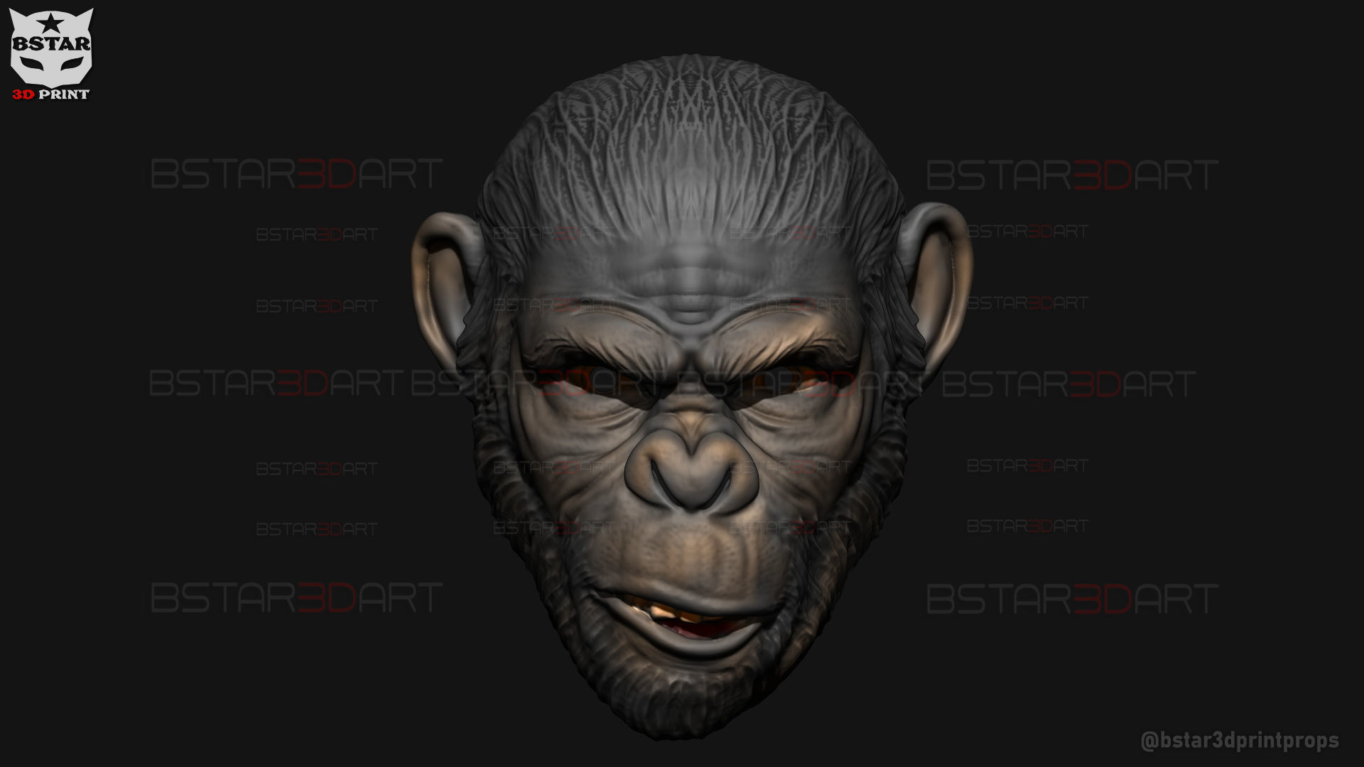King Monkey Mask - Kingdom of The Planet of The Apes 3D model 3D ...