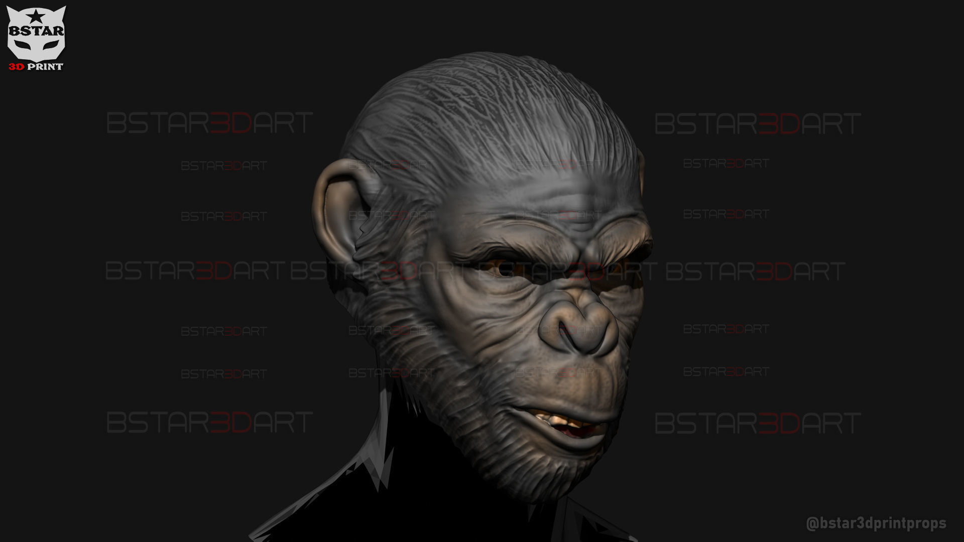King Monkey Mask - Kingdom of The Planet of The Apes 3D model 3D ...