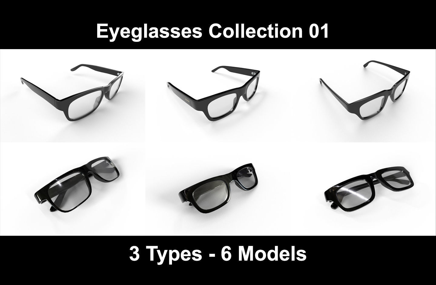 Eyeglasses Collection 01 VR / AR / low-poly | CGTrader