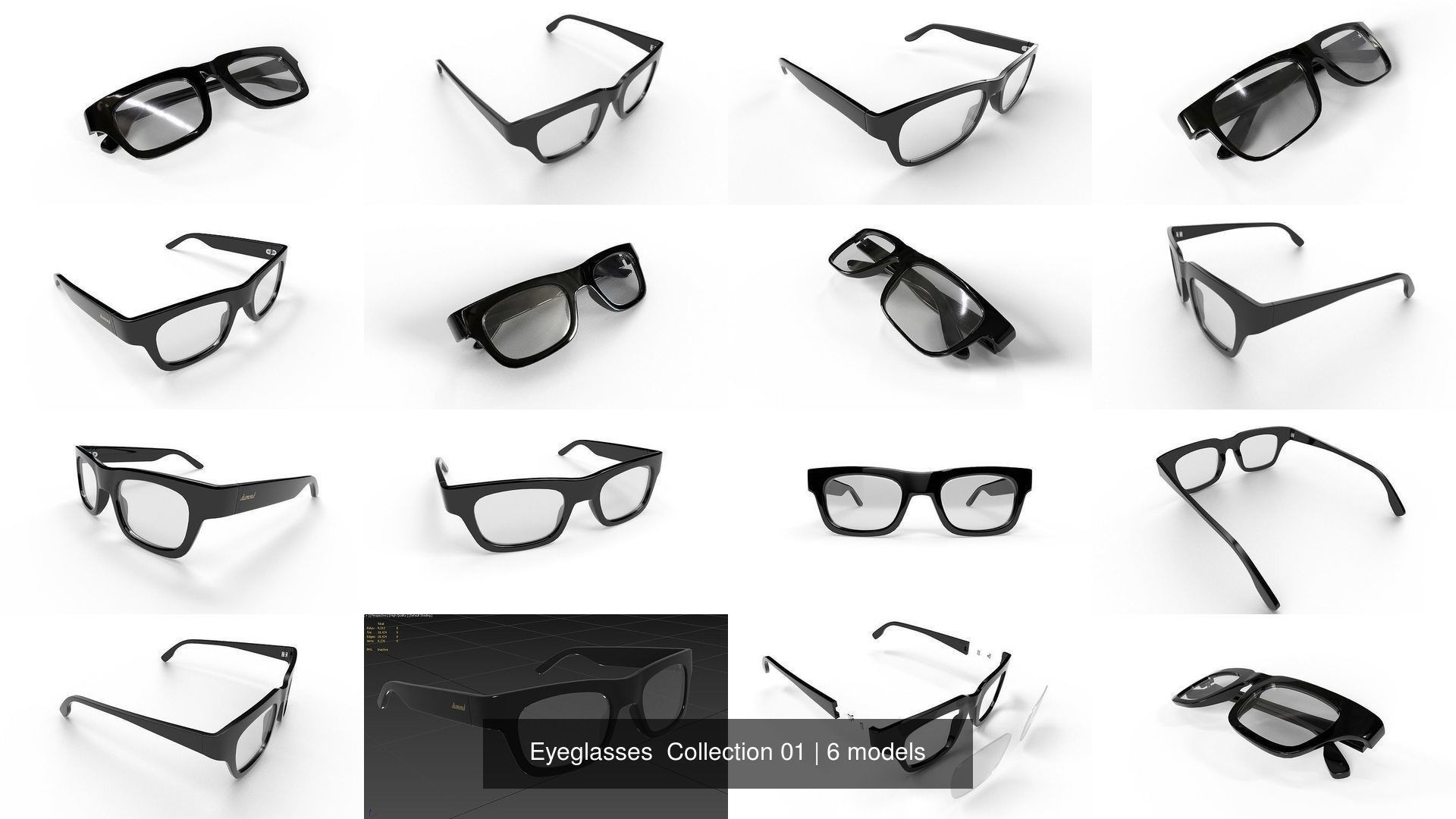 Eyeglasses Collection 01 VR / AR / low-poly | CGTrader