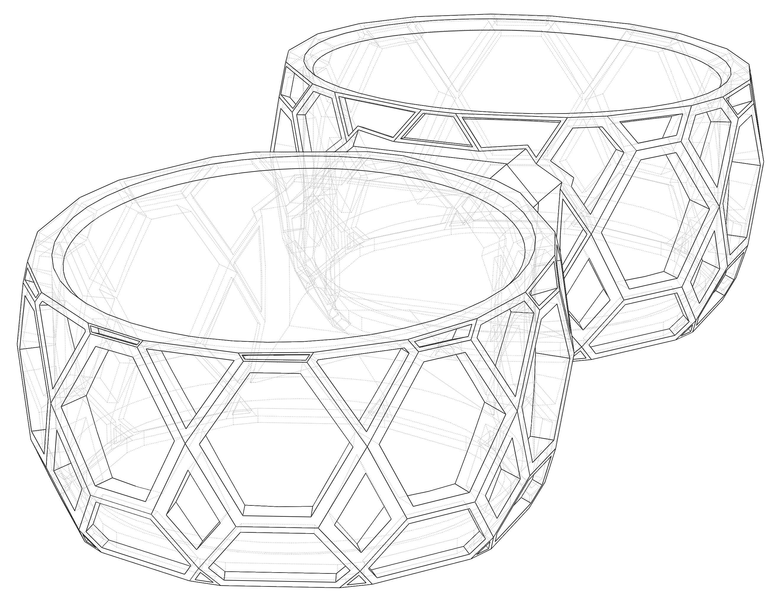 Dual Round Plastic Holder 3D model 3D printable | CGTrader