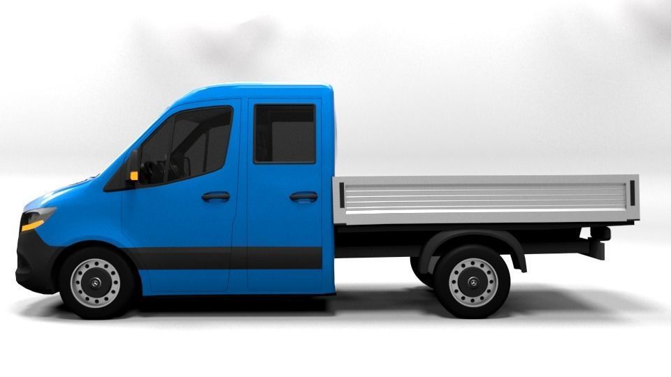 3D model MERCEDES SPRINTER DOUBLECAB TRUCK VR / AR / low-poly | CGTrader