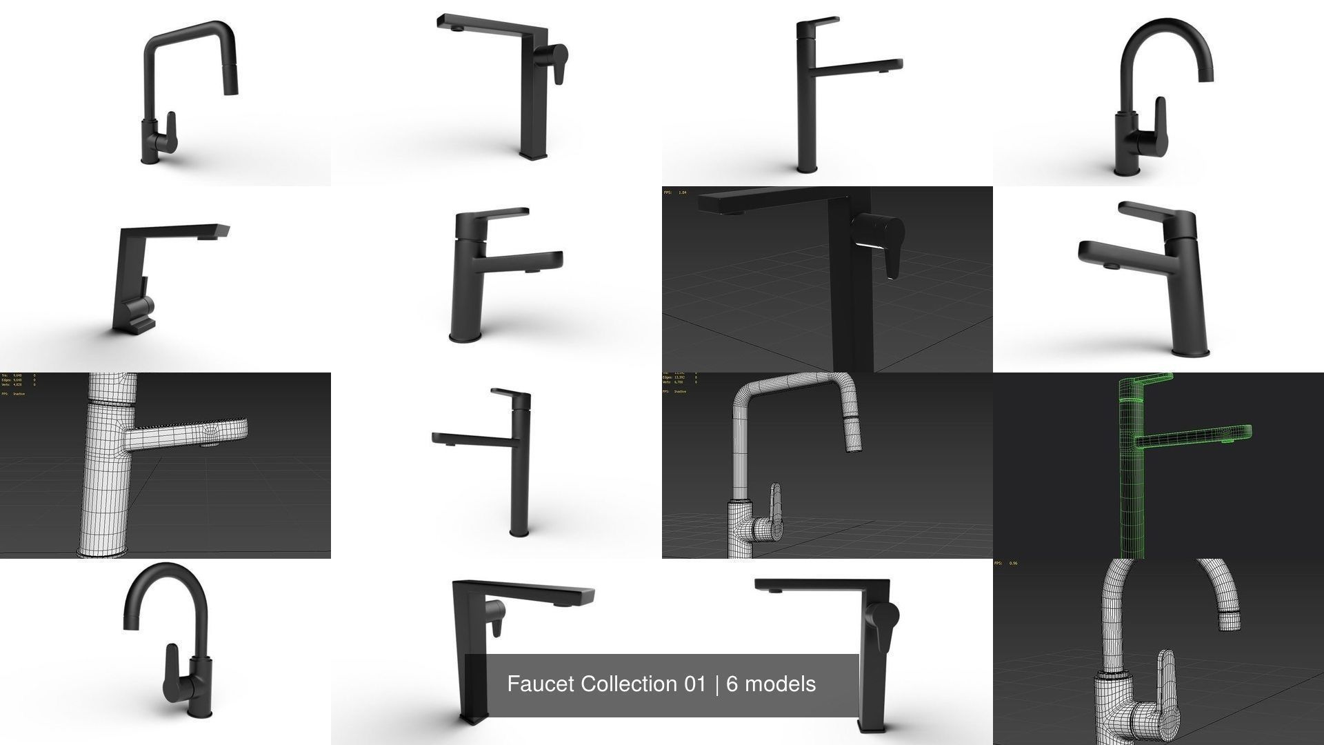 Faucet Collection 01 VR / AR / low-poly | CGTrader