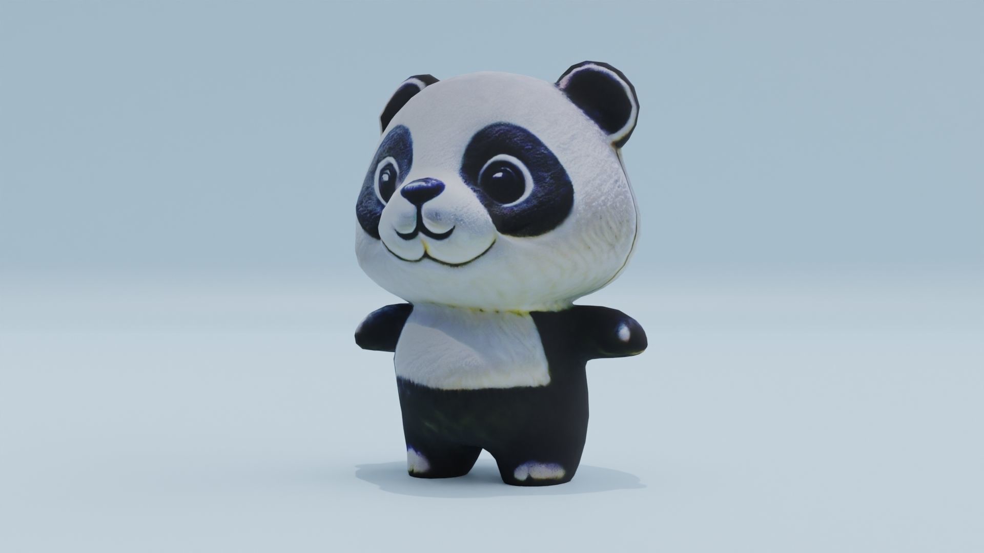 Panda Character T-Pose free VR / AR / low-poly 3D model | CGTrader