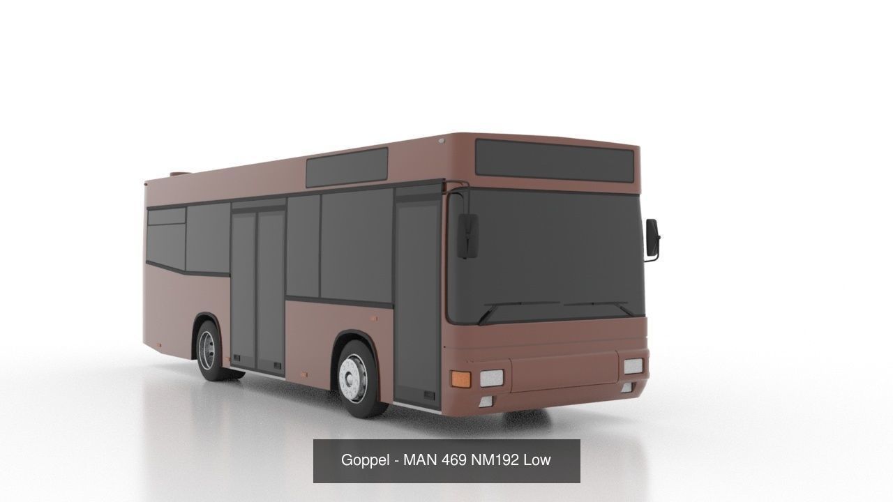 3D Model Collection Goppel Bus Pack Low VR / AR / low-poly | CGTrader
