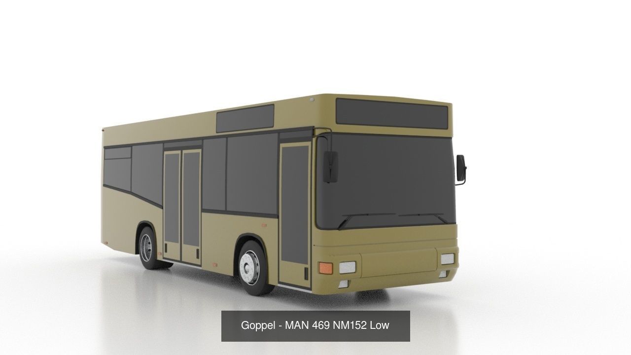3D Model Collection Goppel Bus Pack Low VR / AR / low-poly | CGTrader