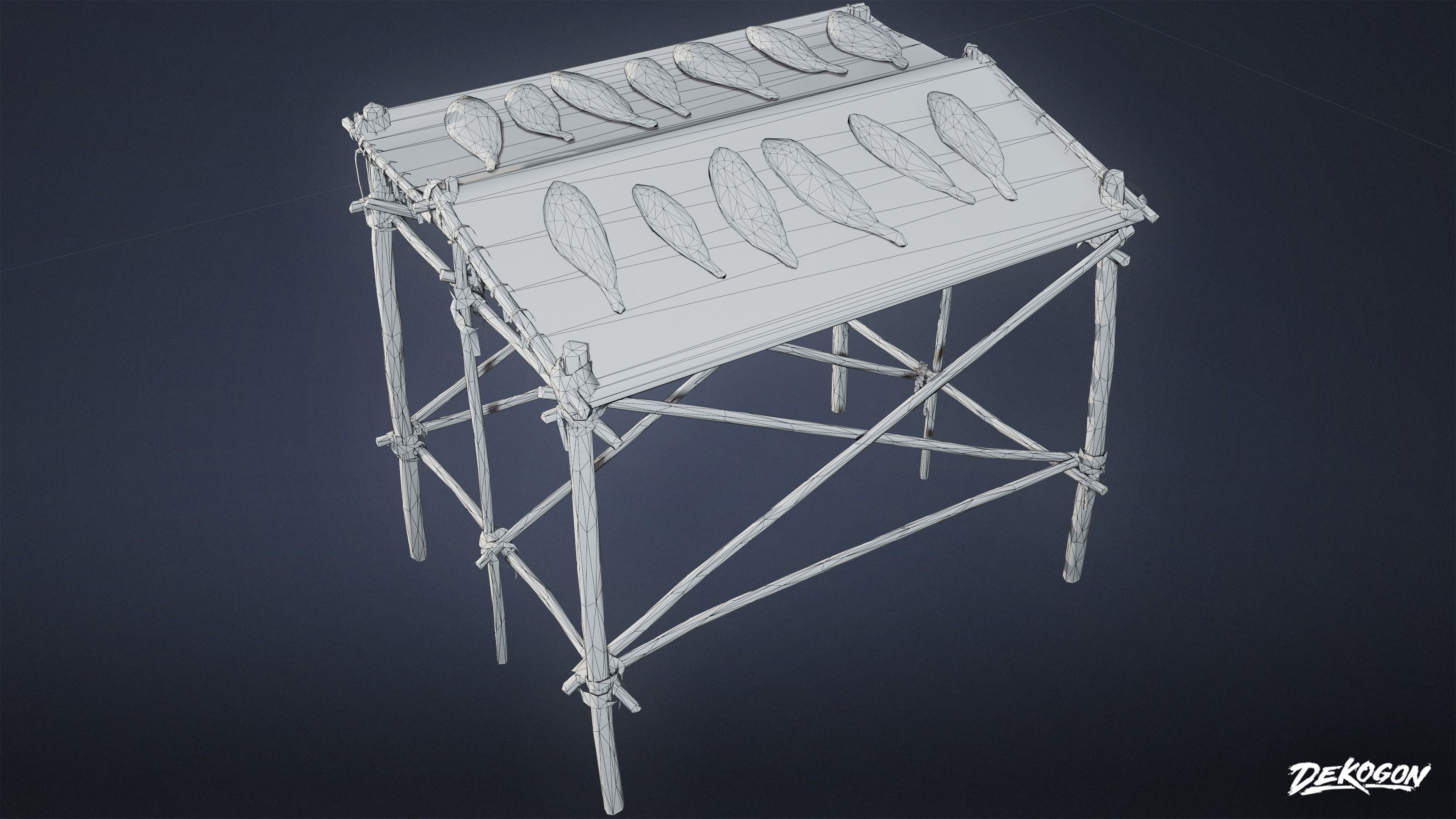 3D model SEASIDE DOCKS - Fishing Racks 01 - NANITE AND LOW POLY VR / AR ...