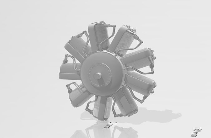 sopwith camel engine 3d model printed 3D model 3D printable | CGTrader